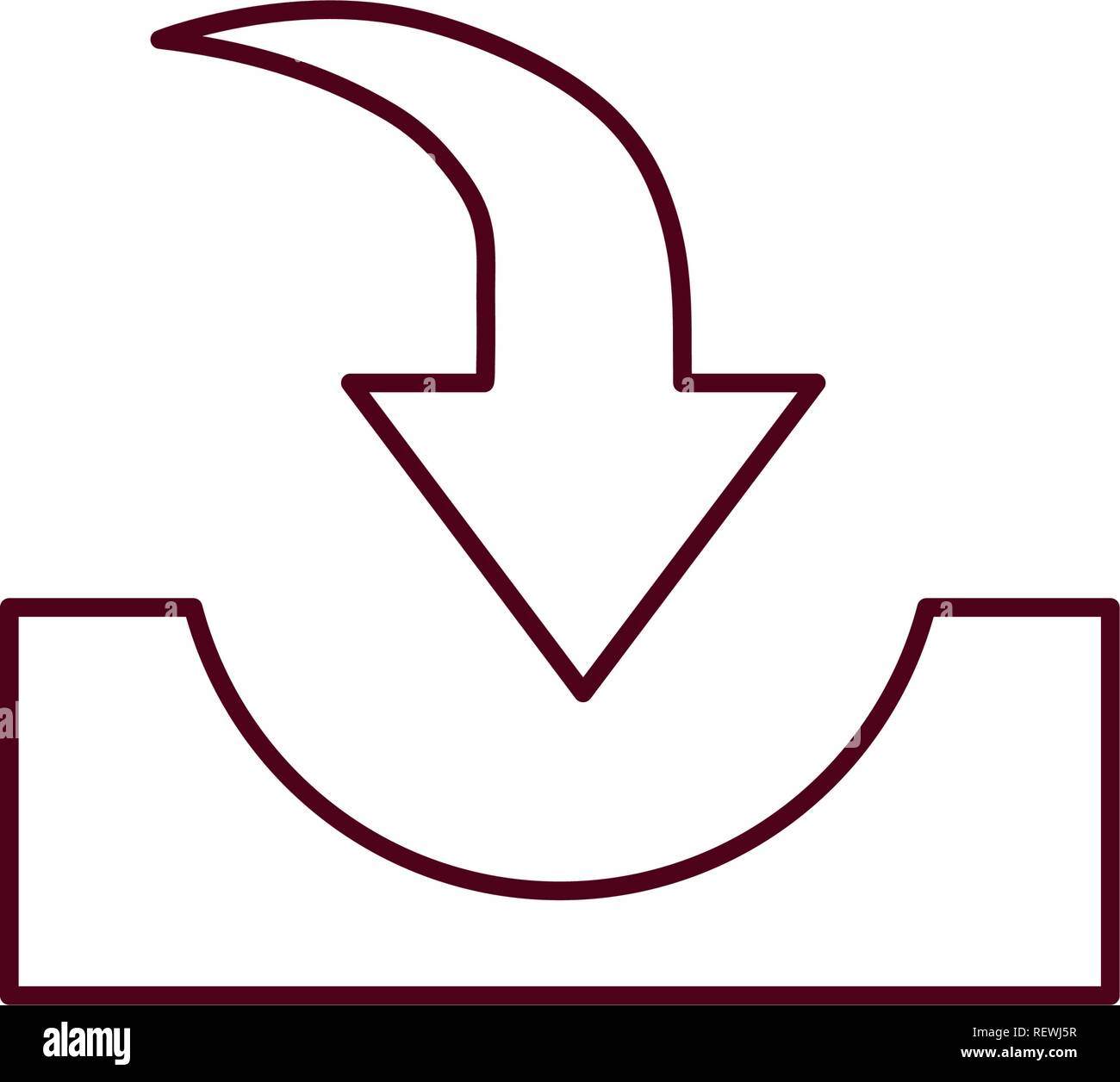 download symbol isolated icon Stock Vector Image & Art - Alamy