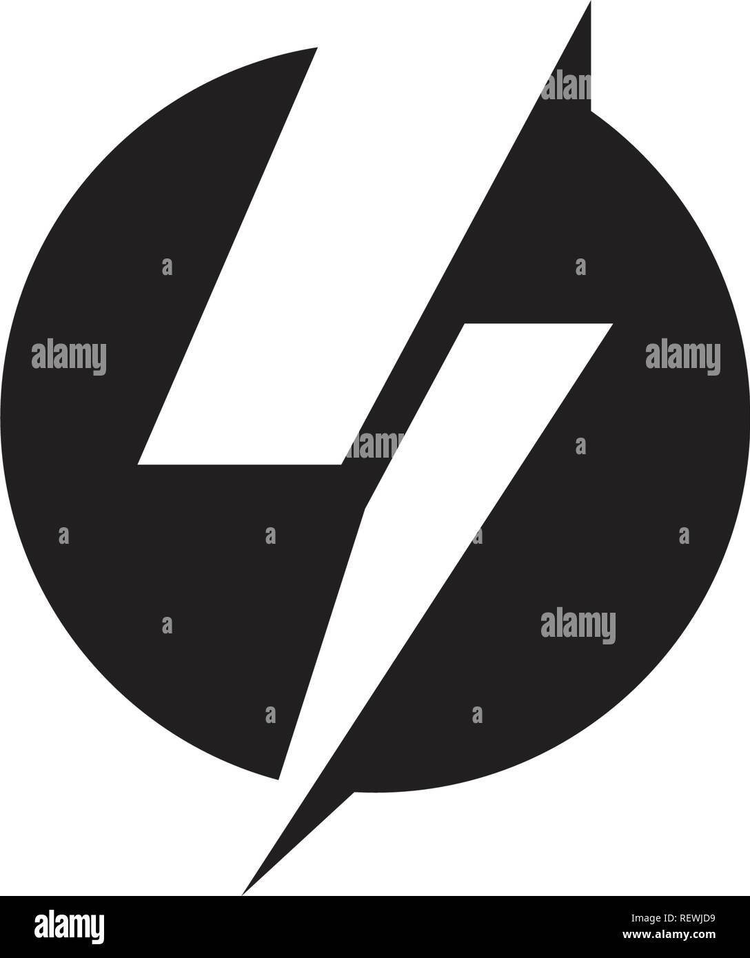 Lightning Logo Template Stock Vector Image & Art - Alamy