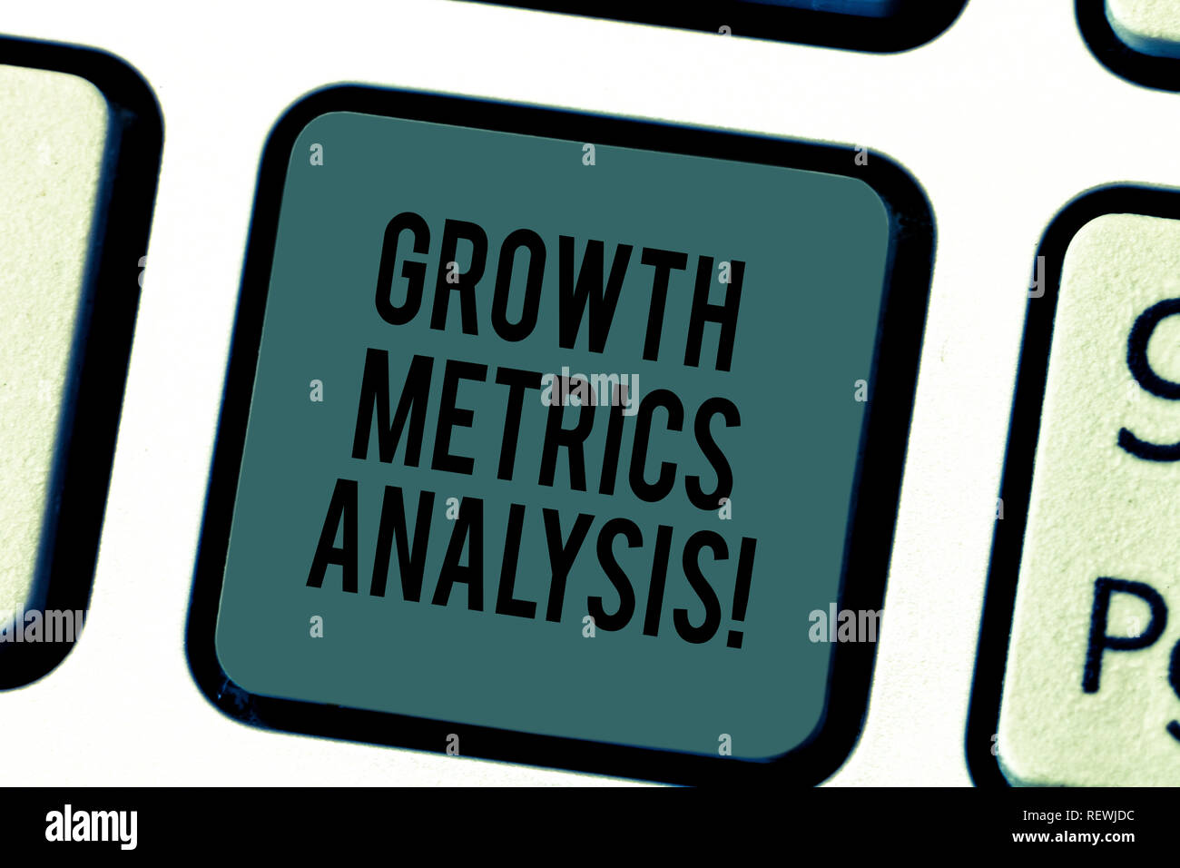 Handwriting text writing Growth Metrics Analysis. Concept meaning ...