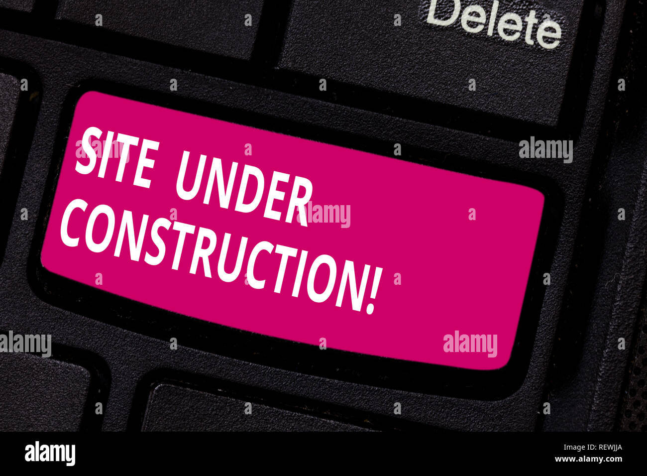 Writing note showing Site Under Construction. Business photo showcasing ...
