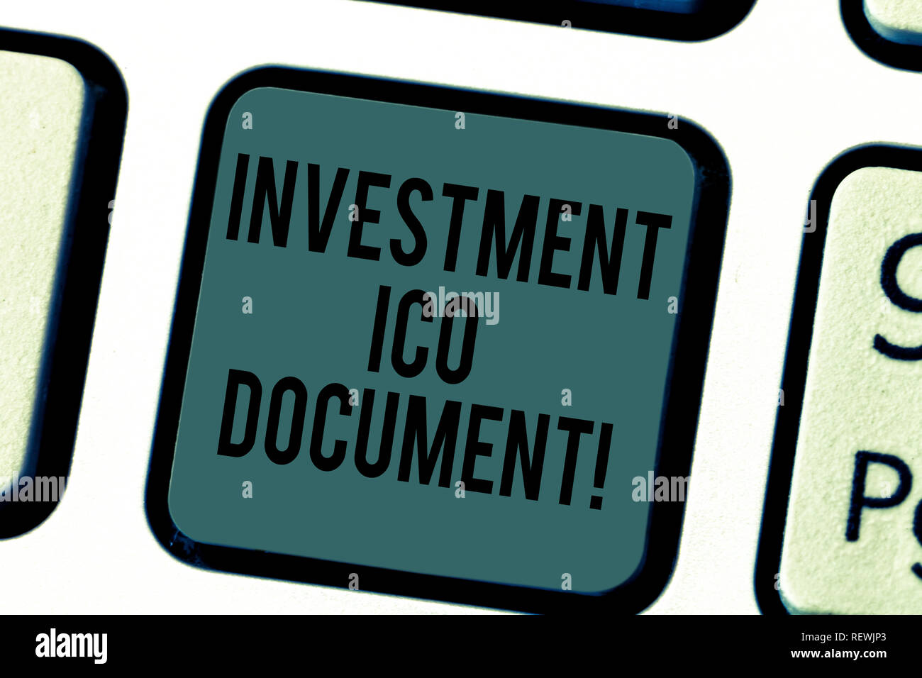 Handwriting text writing Investment Ico Document. Concept meaning Files ...