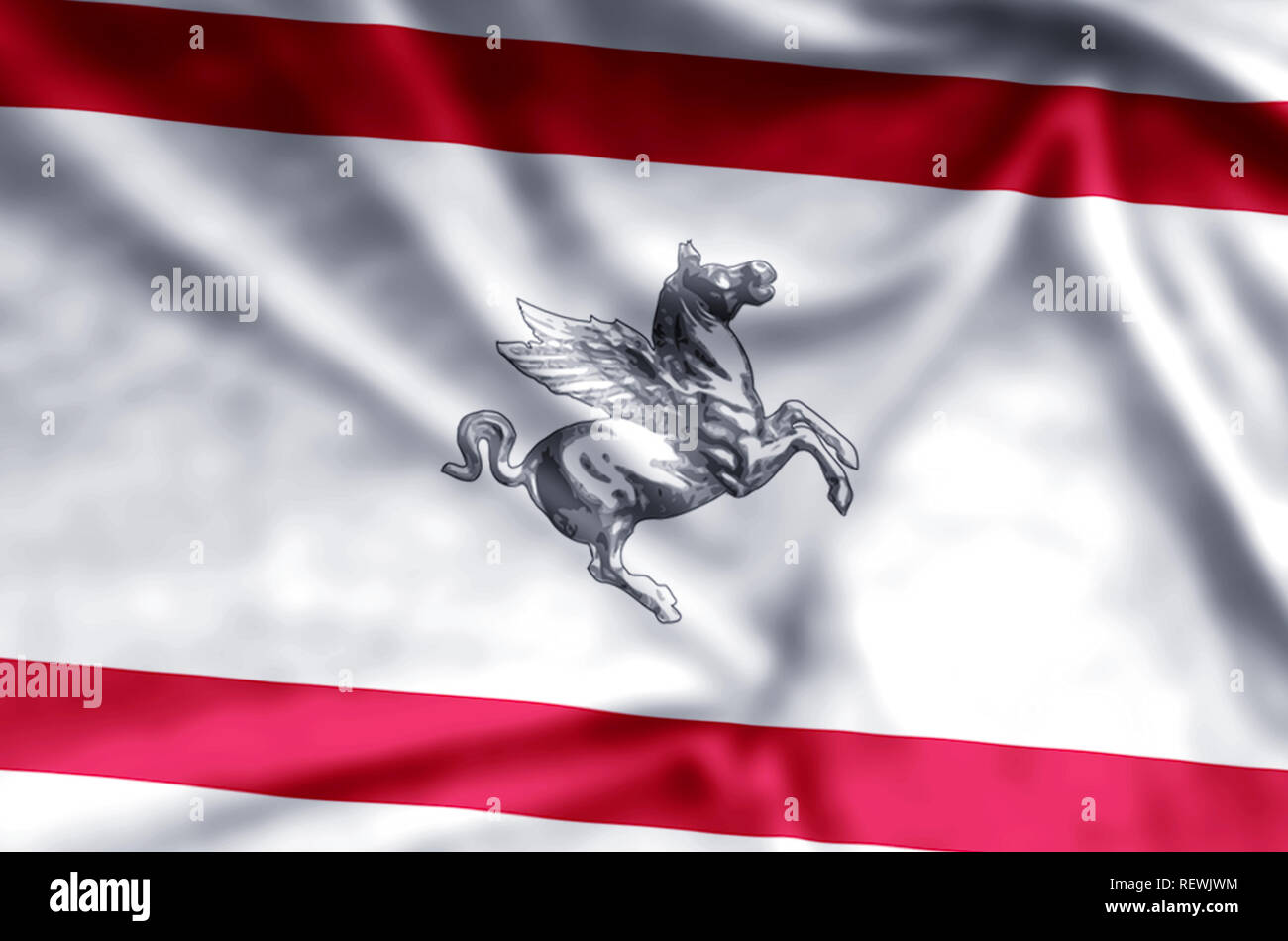 Tuscany stylish waving and closeup flag illustration. Perfect for ...
