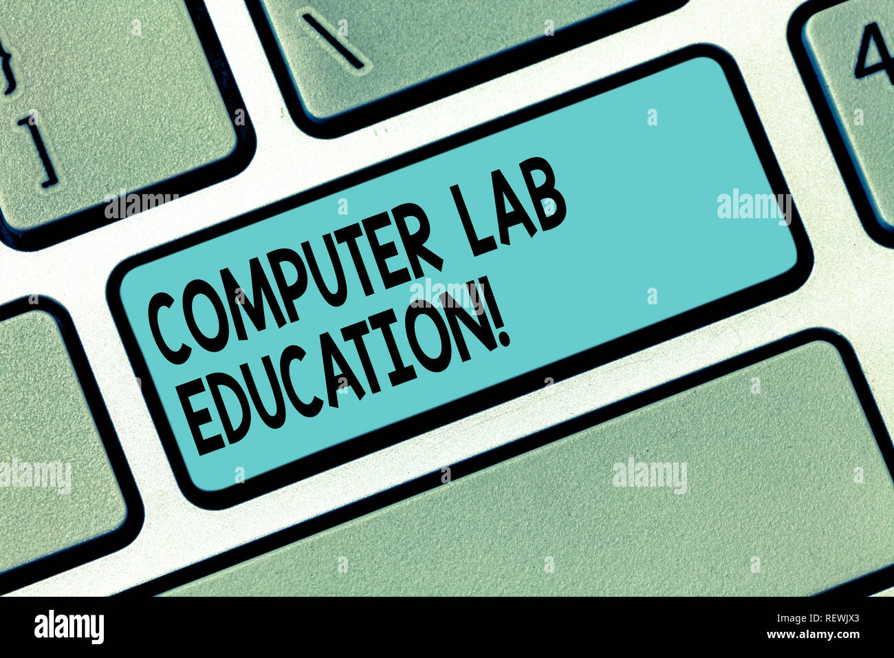 Text sign showing Computer Lab Education. Conceptual photo Room or ...