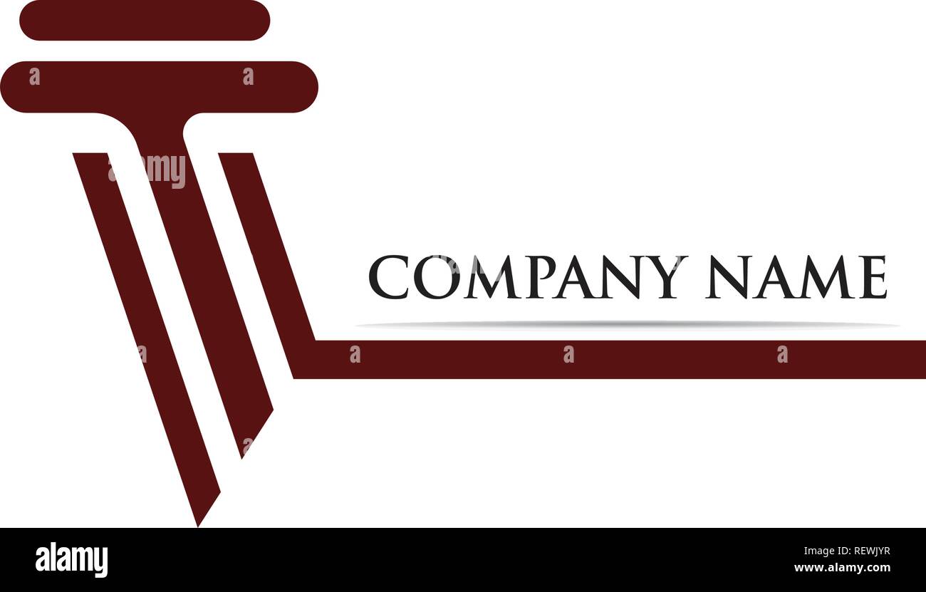 column Logo Template vector Stock Vector Image & Art - Alamy