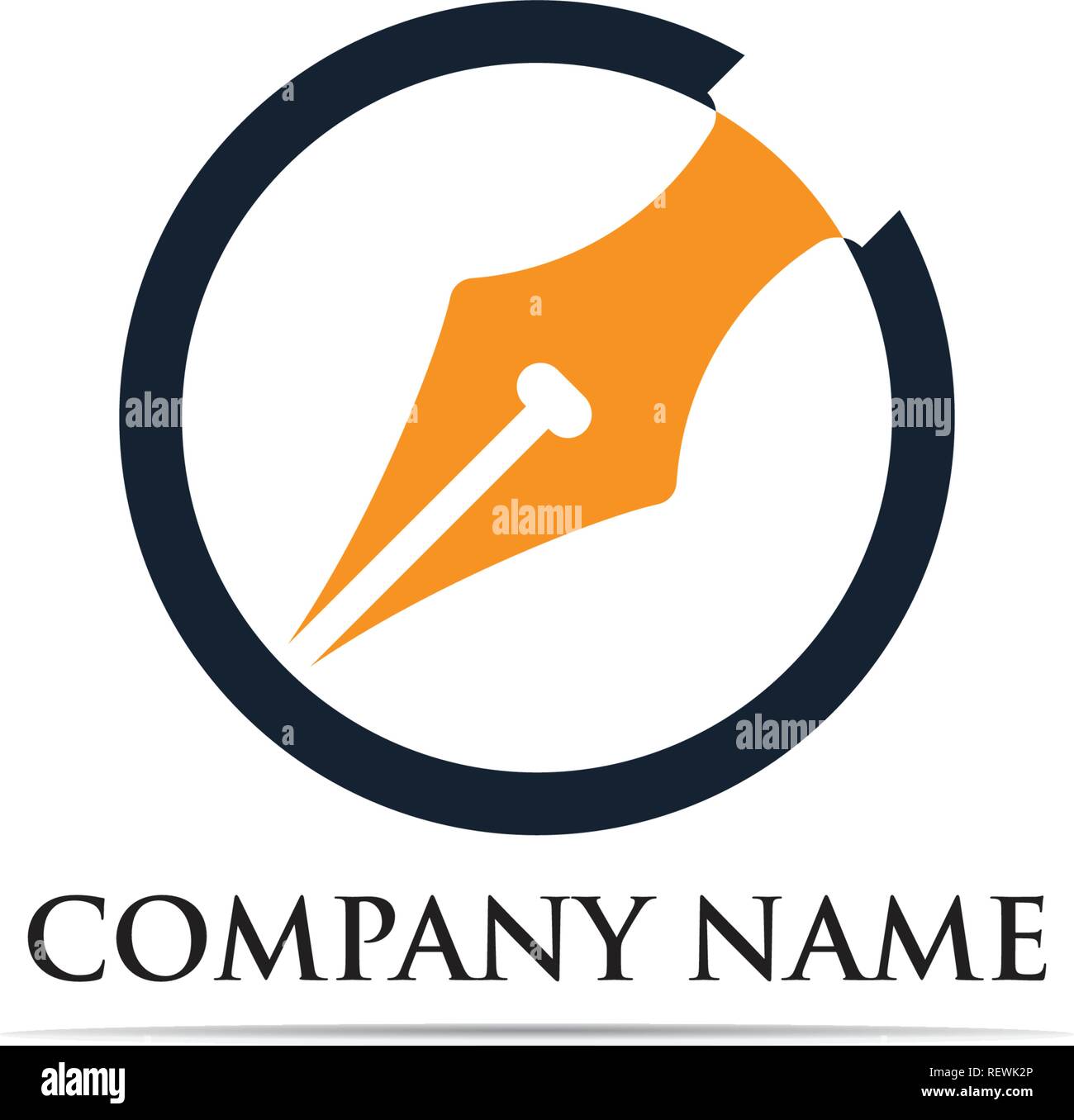 Writer pen Logo template Vector illustration Stock Vector Image & Art ...