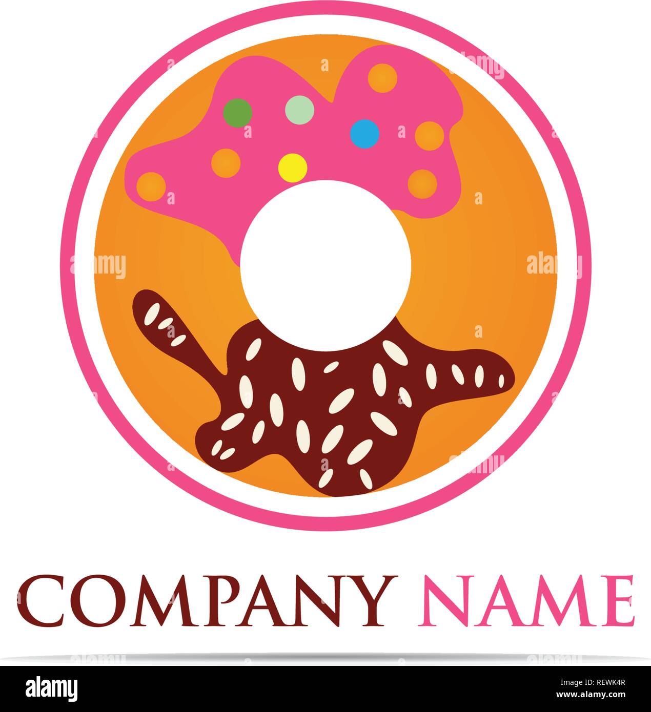 Donuts logo vector template Stock Vector Image & Art - Alamy