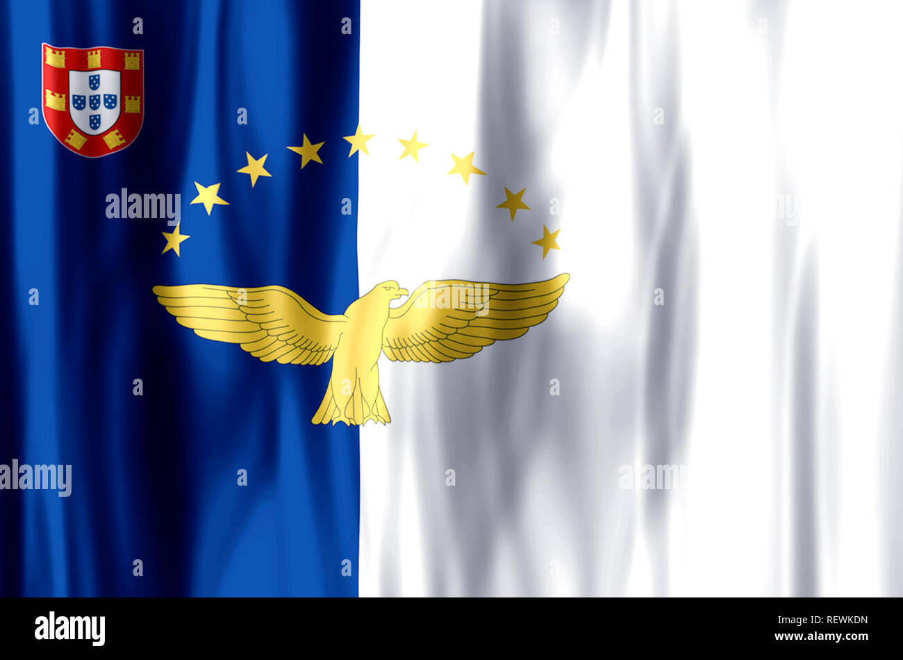 Azores stylish waving and closeup flag illustration. Perfect for ...