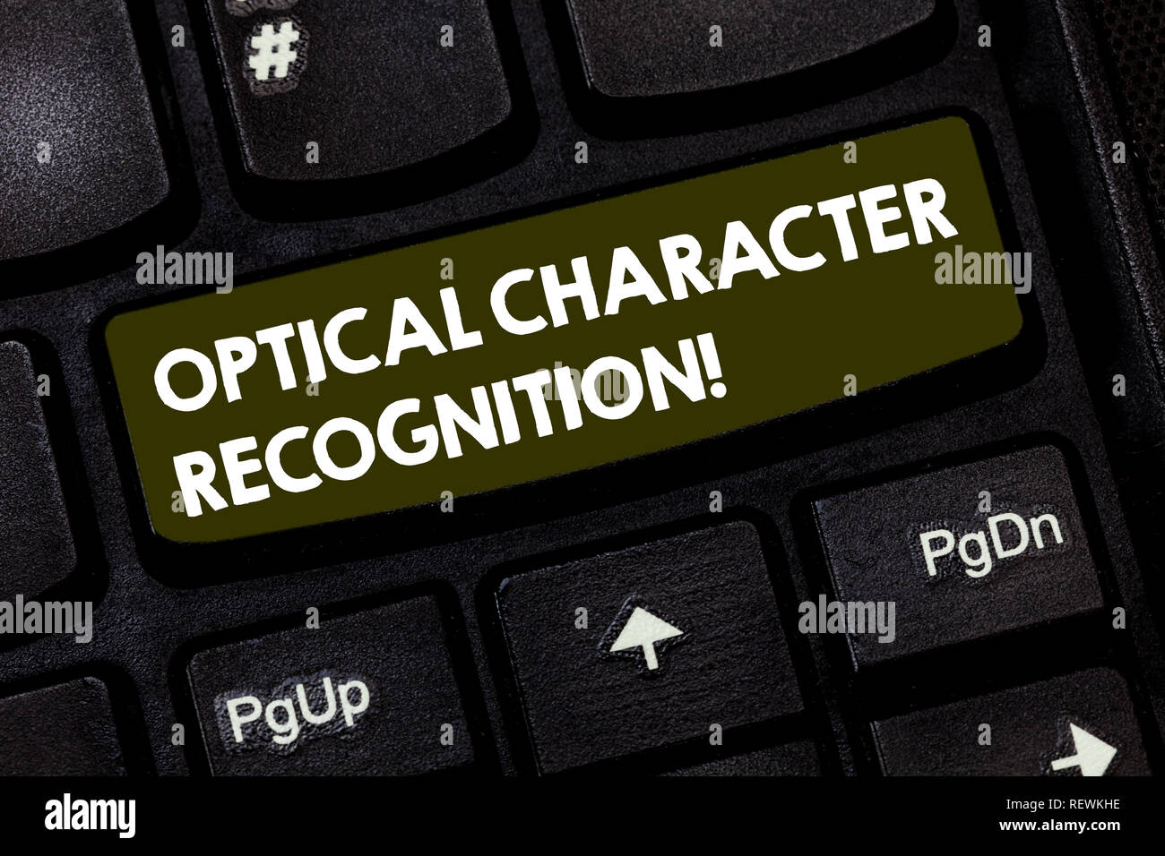 Writing note showing Optical Character Recognition. Business photo ...