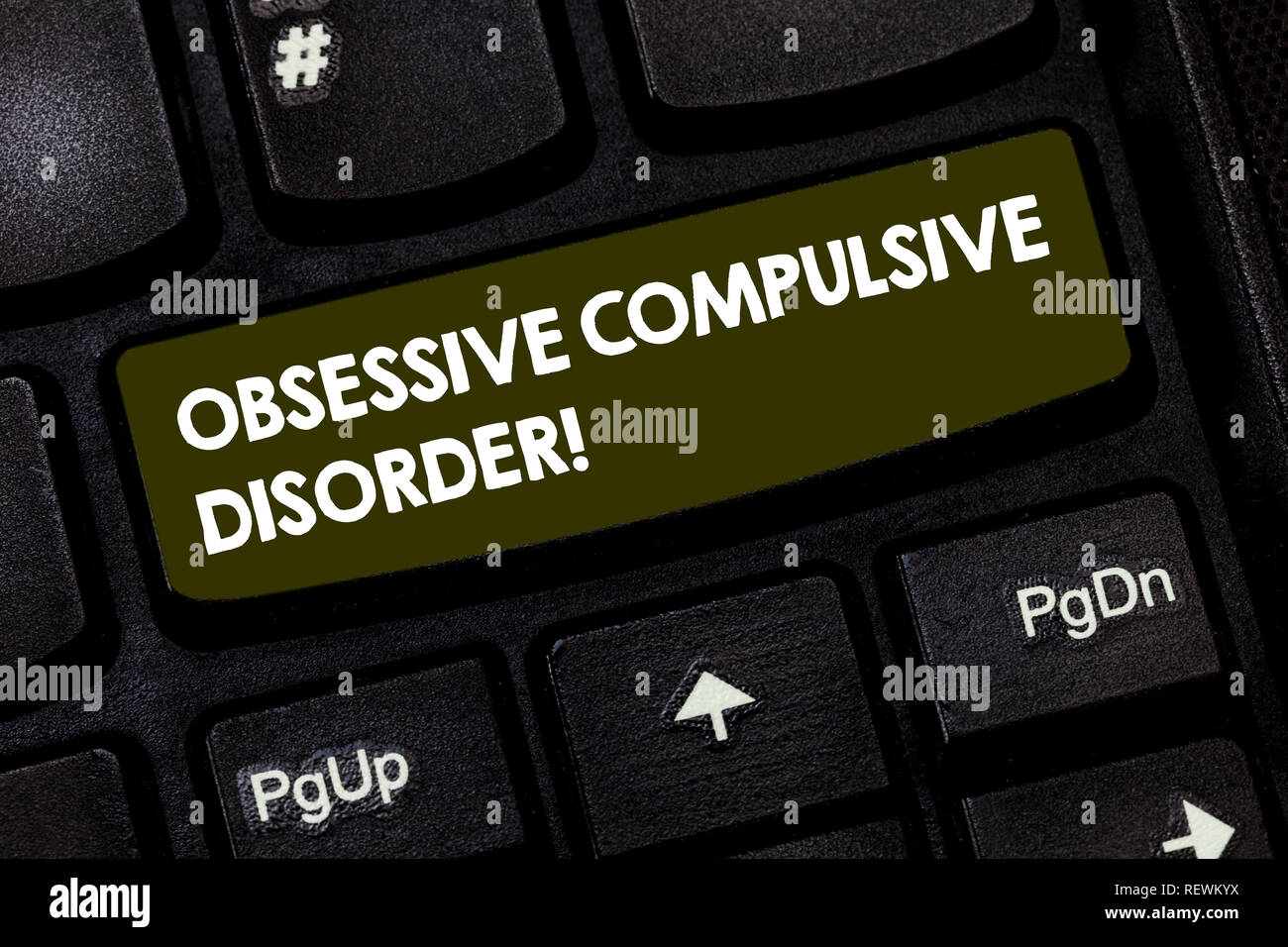 Writing note showing Obsessive Compulsive Disorder. Business photo ...