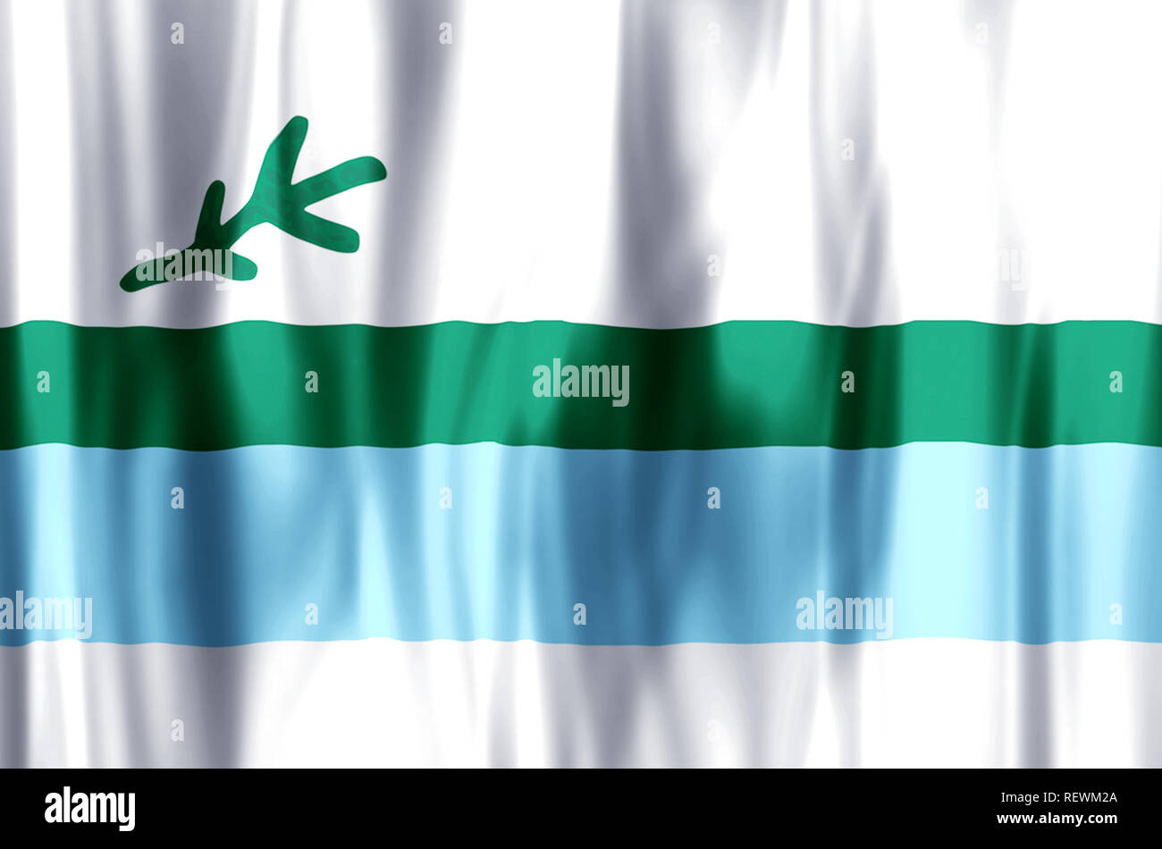 Labrador stylish waving and closeup flag illustration. Perfect for ...