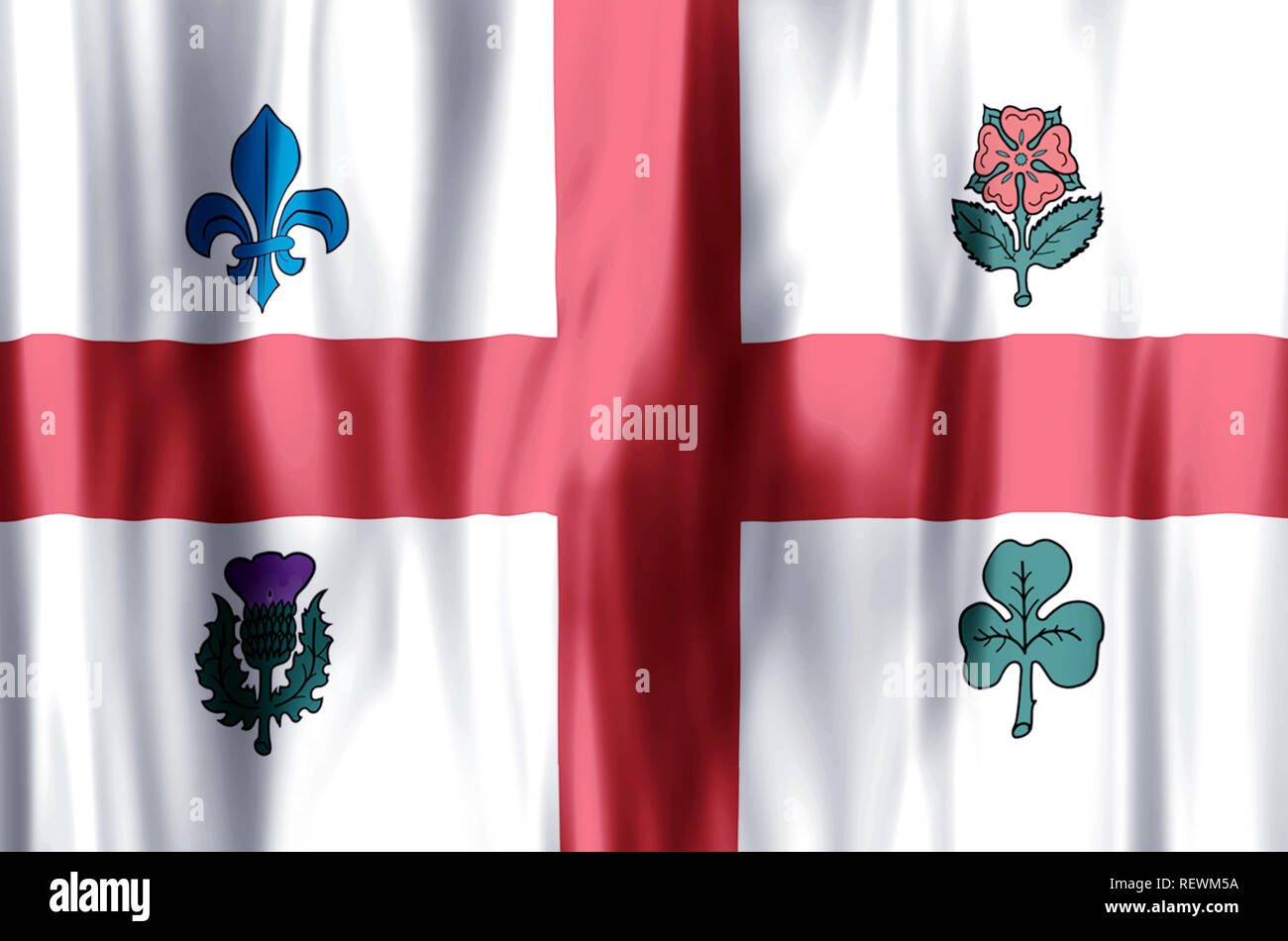 Montreal stylish waving and closeup flag illustration. Perfect for ...