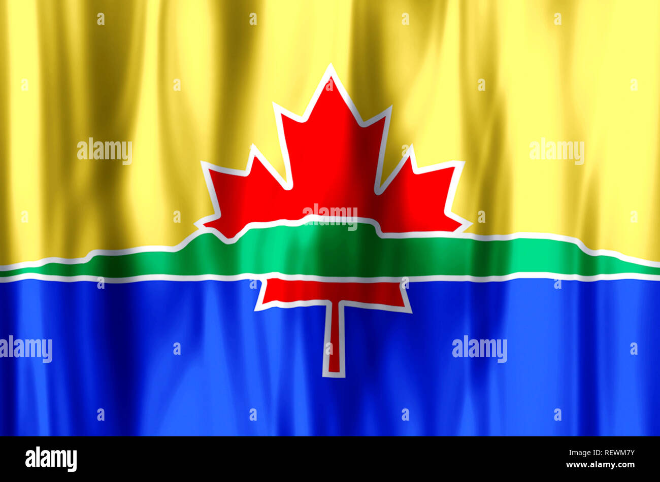 Thunder Bay stylish waving and closeup flag illustration. Perfect for ...