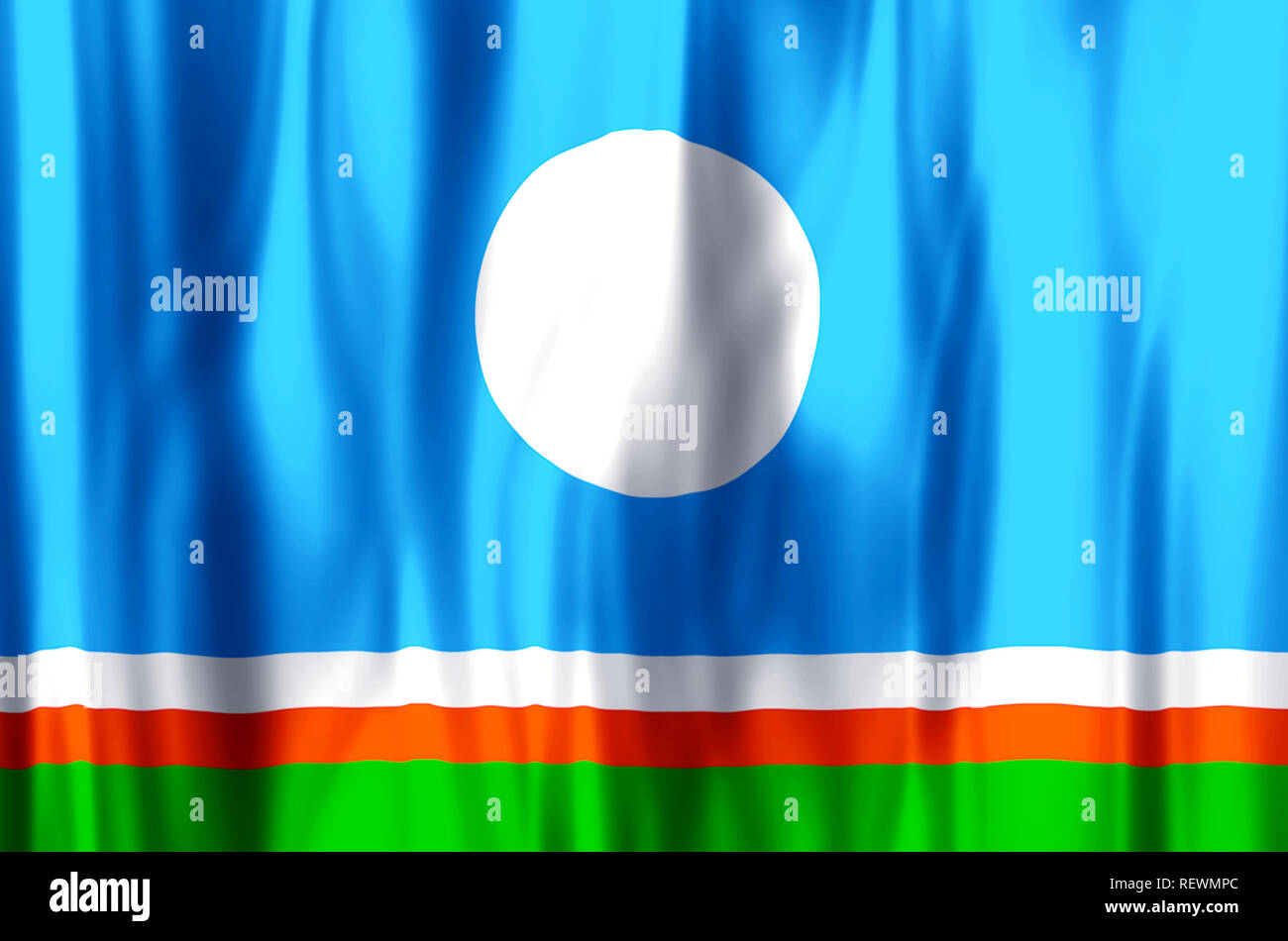 Sakha stylish waving and closeup flag illustration. Perfect for ...