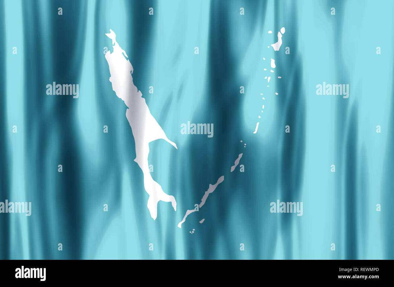 Sakhalin stylish waving and closeup flag illustration. Perfect for ...
