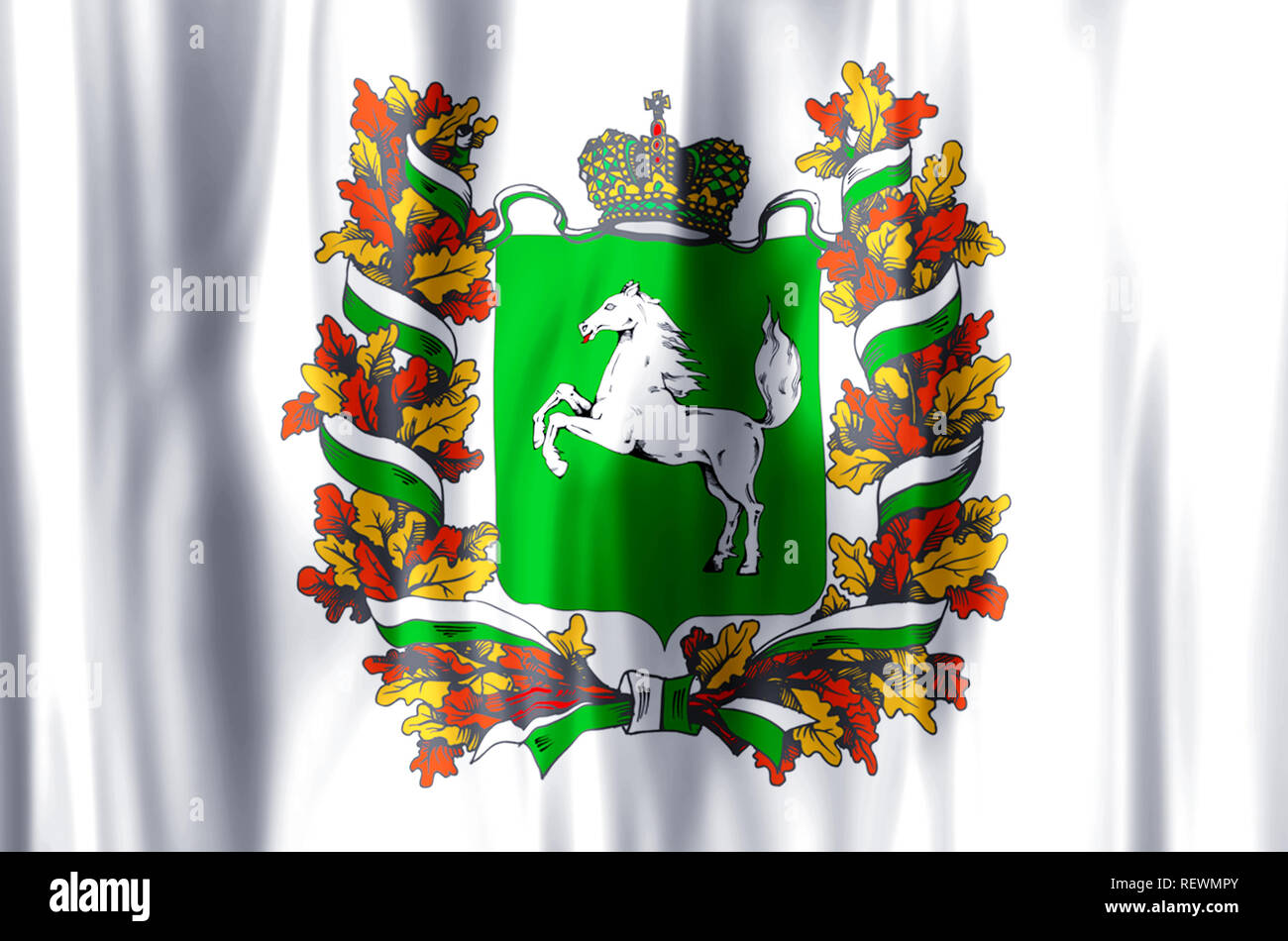 Tomsk stylish waving and closeup flag illustration. Perfect for ...