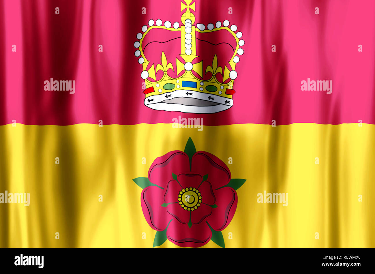Hampshire stylish waving and closeup flag illustration. Perfect for ...