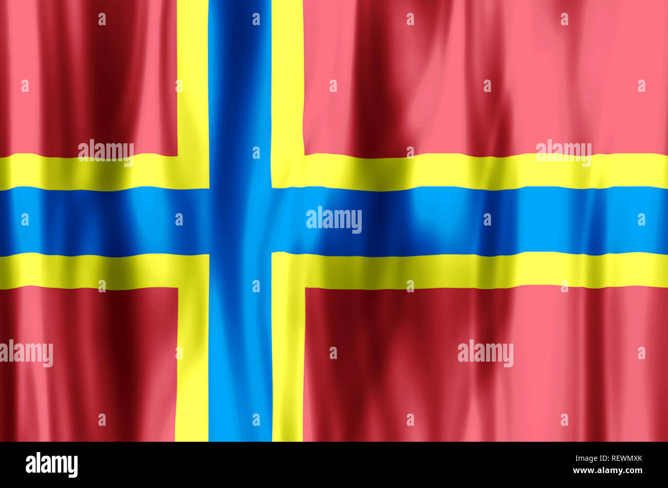 Orkney stylish waving and closeup flag illustration. Perfect for ...