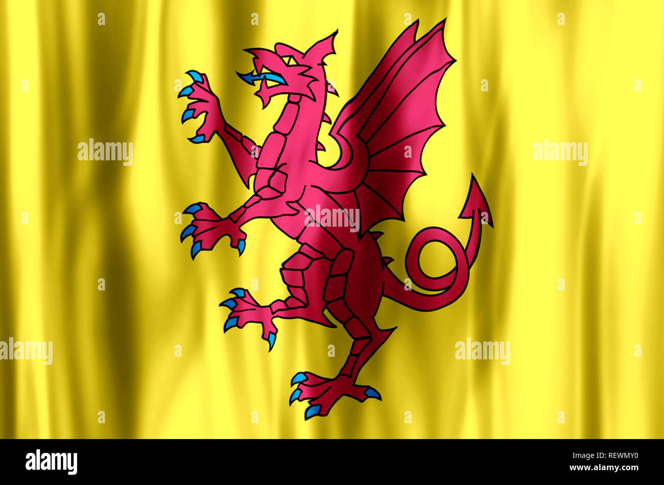 Somerset stylish waving and closeup flag illustration. Perfect for ...
