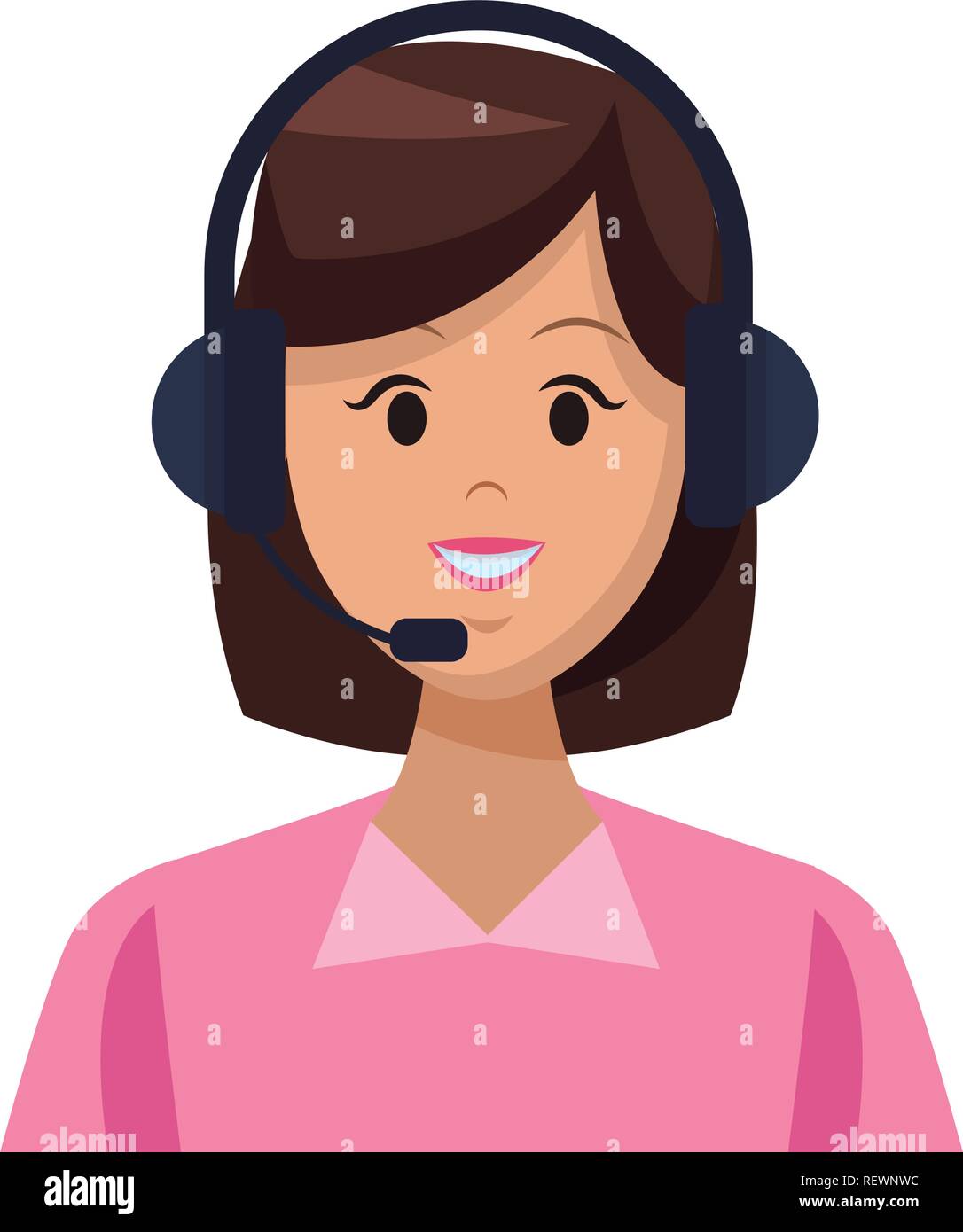 call center assistant Stock Vector Image & Art - Alamy