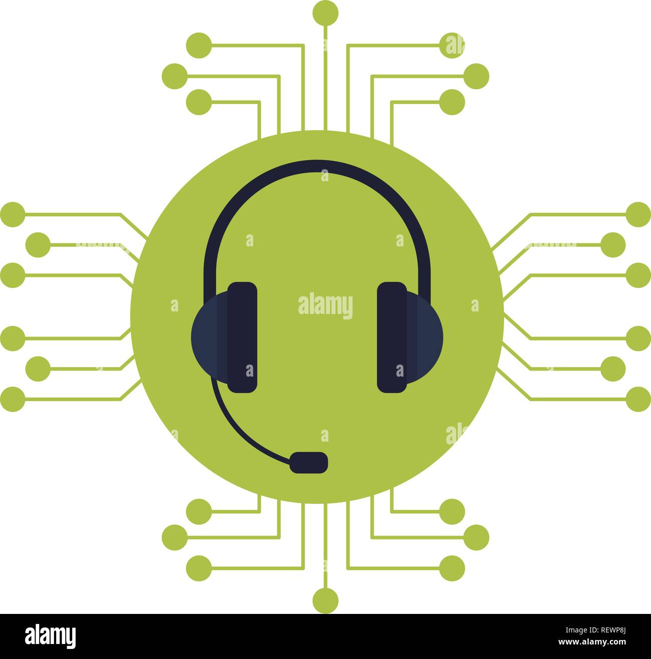 headphone with microphone icon Stock Vector Image & Art - Alamy