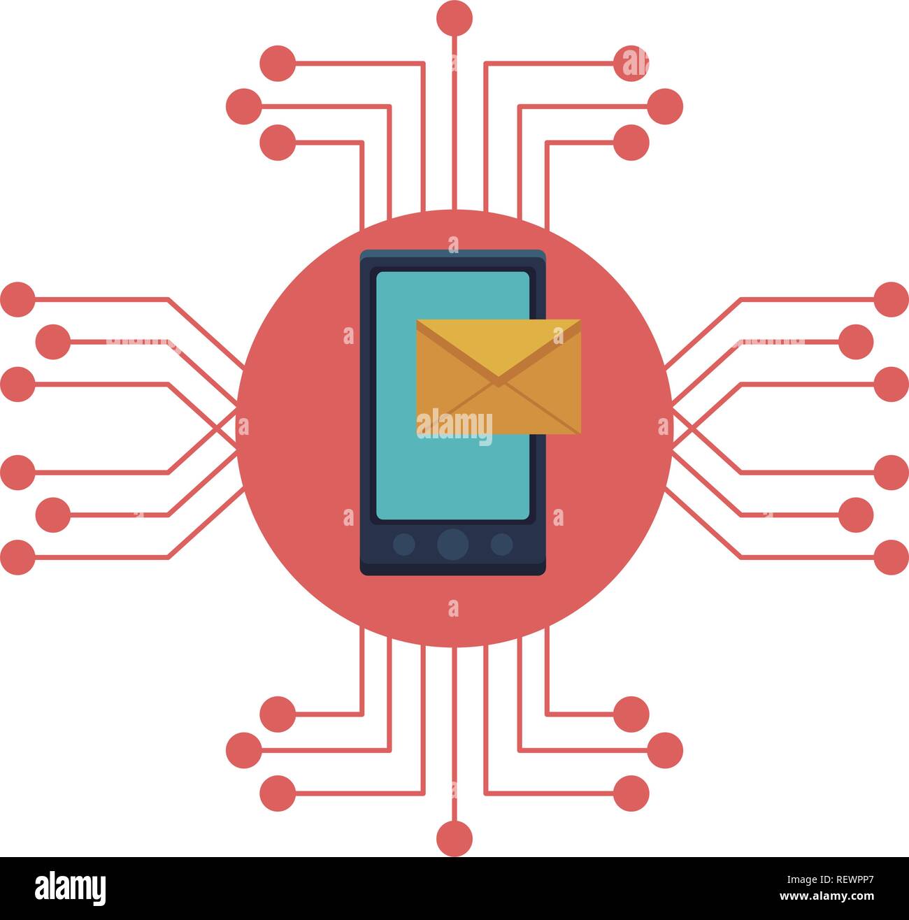 smartphone envelope icon Stock Vector Image & Art - Alamy
