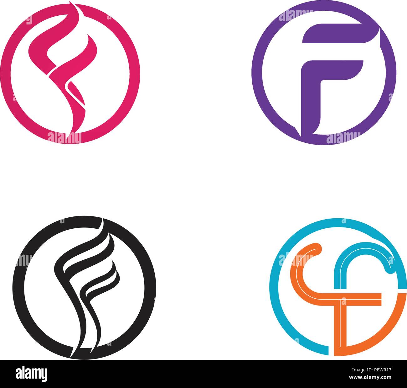 F logo letter template vector Stock Vector Image & Art - Alamy