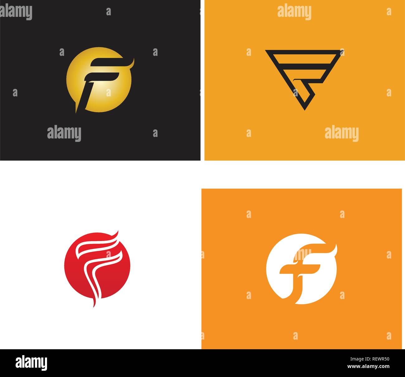 F logo letter template vector Stock Vector Image & Art - Alamy