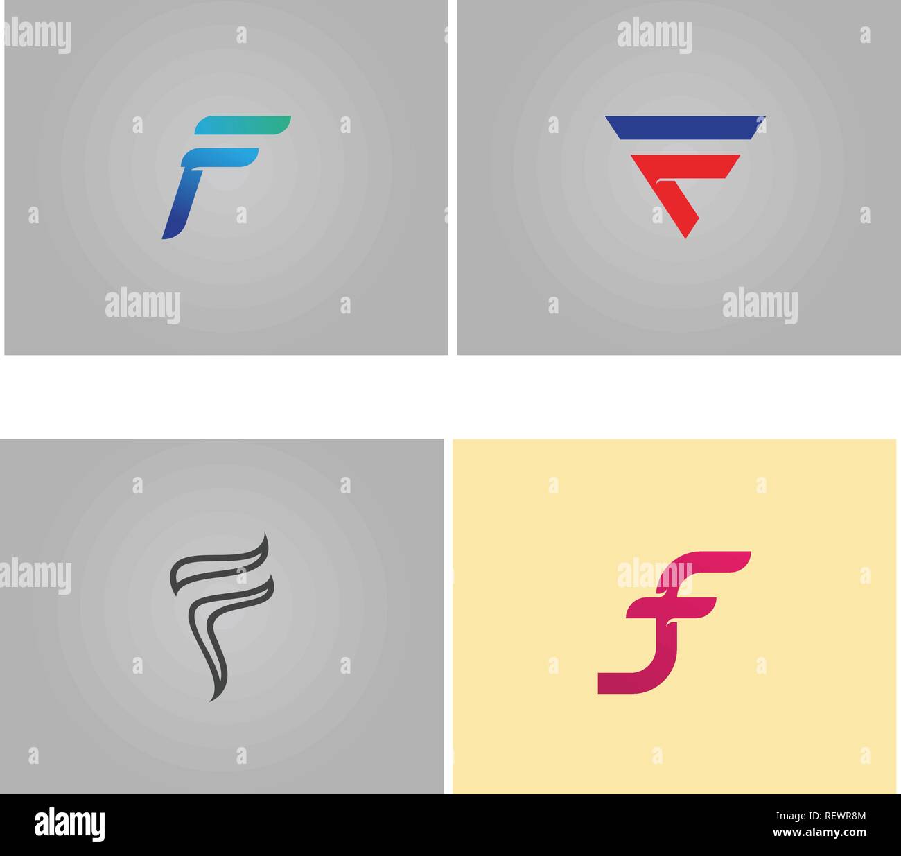 F logo letter template vector Stock Vector Image & Art - Alamy