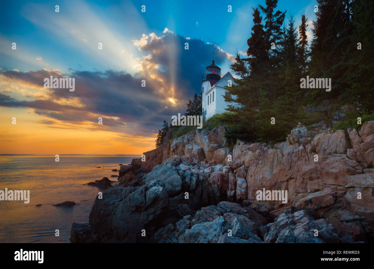 Bass Harbor Lighthouse Stock Photo - Alamy
