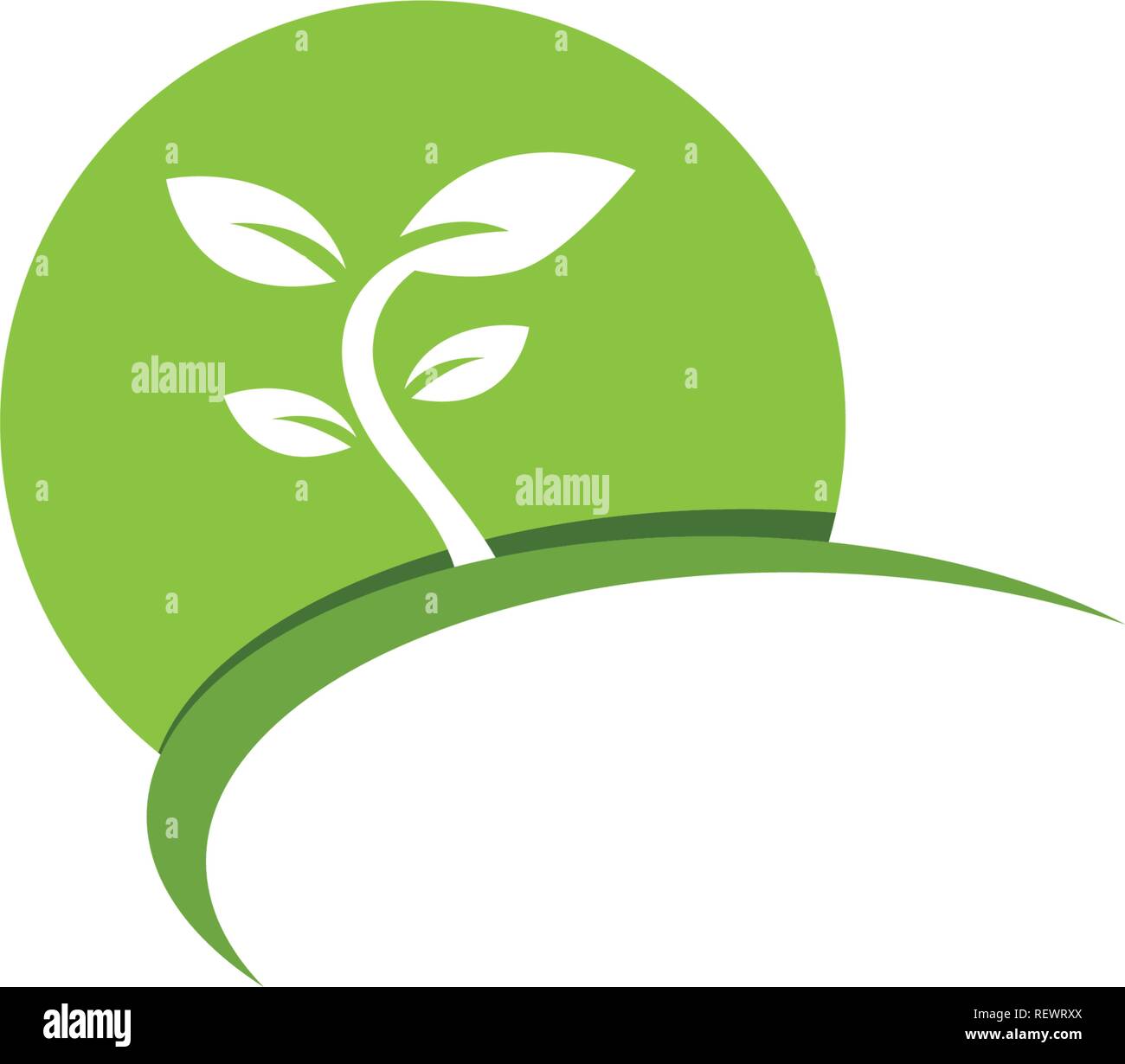 leaf green nature health logo and symbols Stock Vector Image & Art - Alamy
