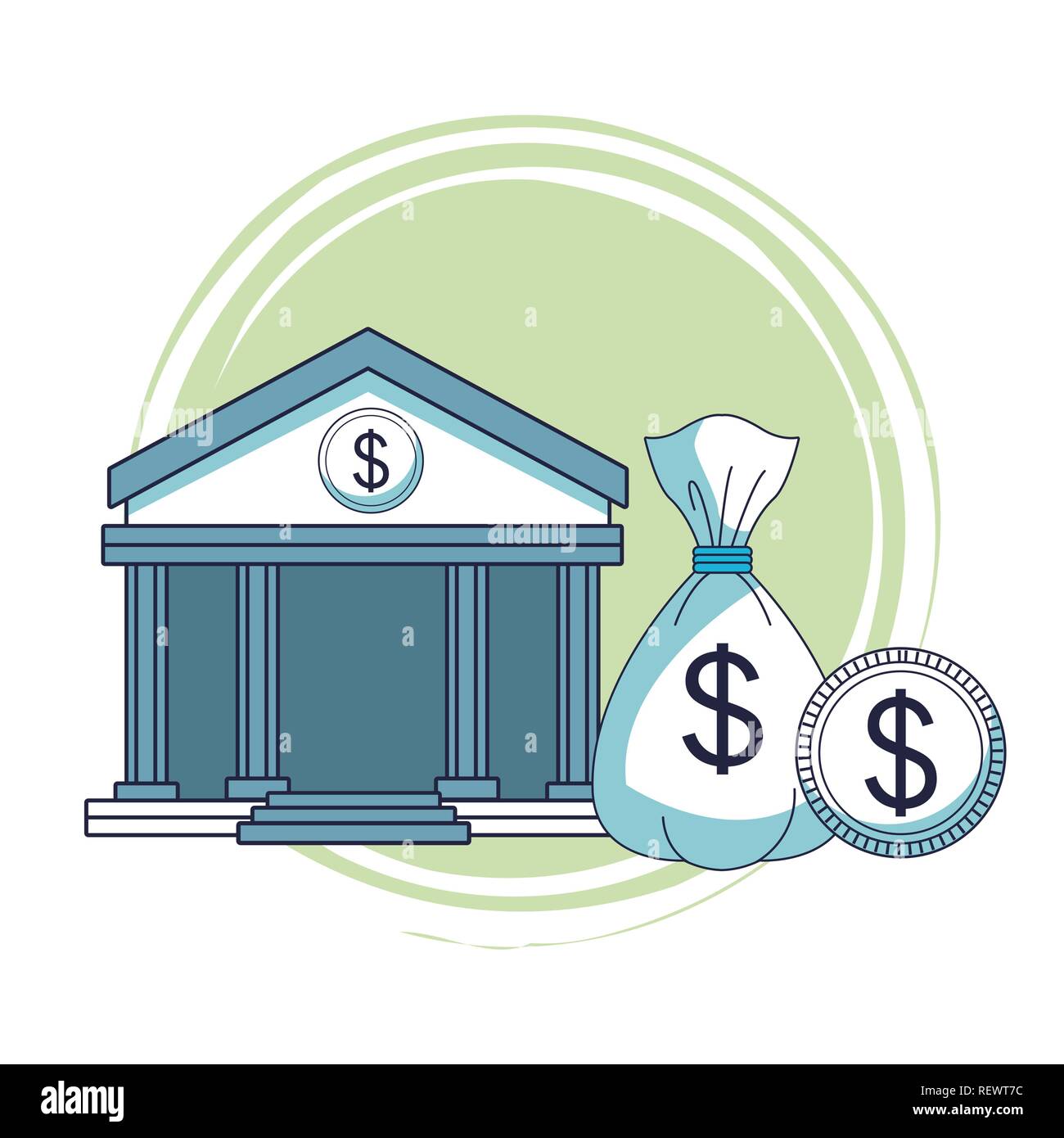 Money and bank Stock Vector Image & Art - Alamy