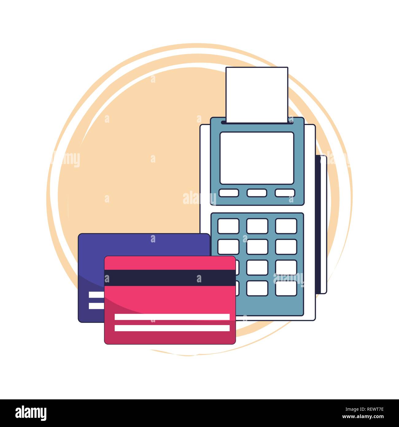 Credit cards and reader Stock Vector Image & Art - Alamy