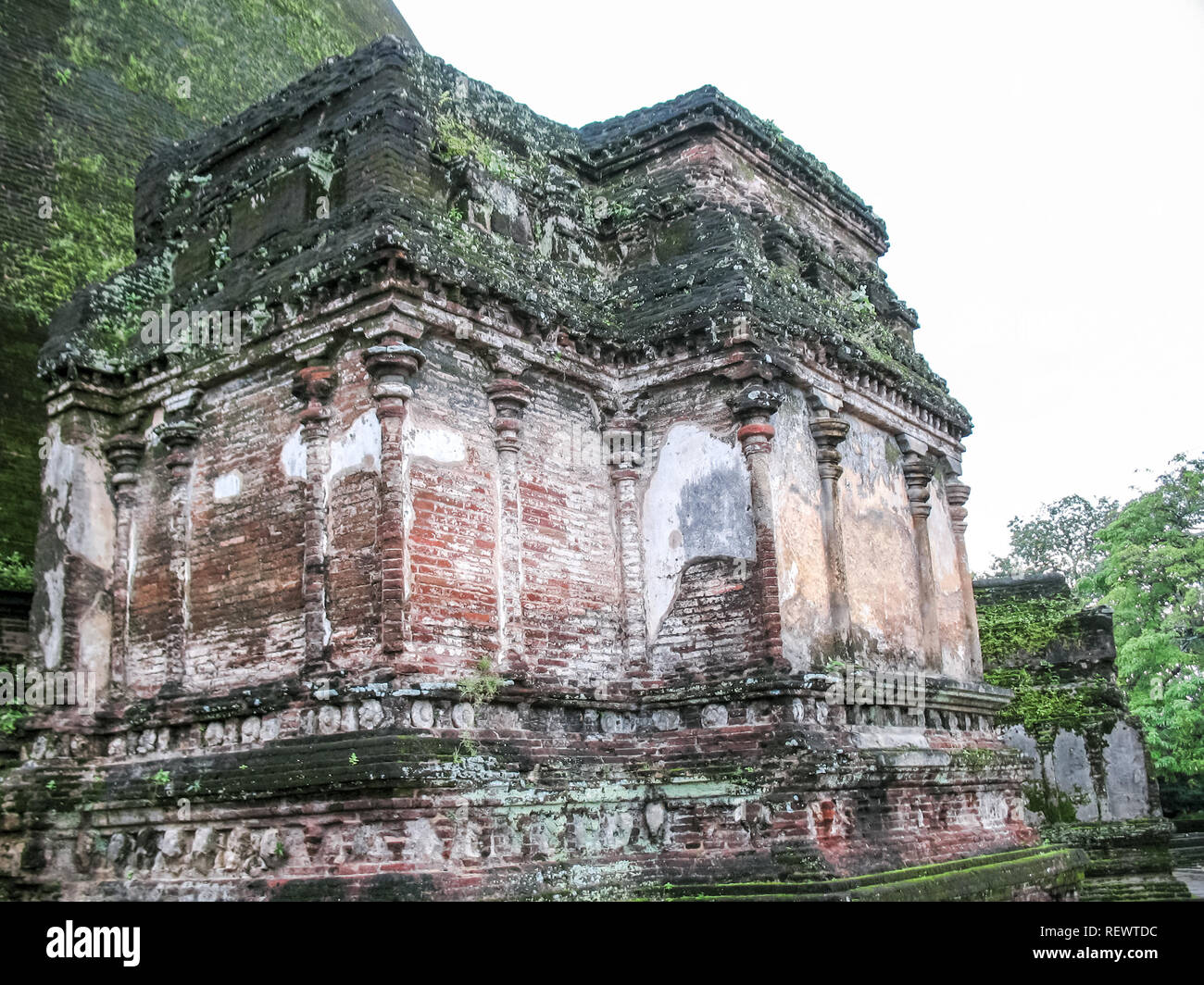 Polonnaruwa, Sri Lanka. The ruins of an ancient temple, traces of an ...