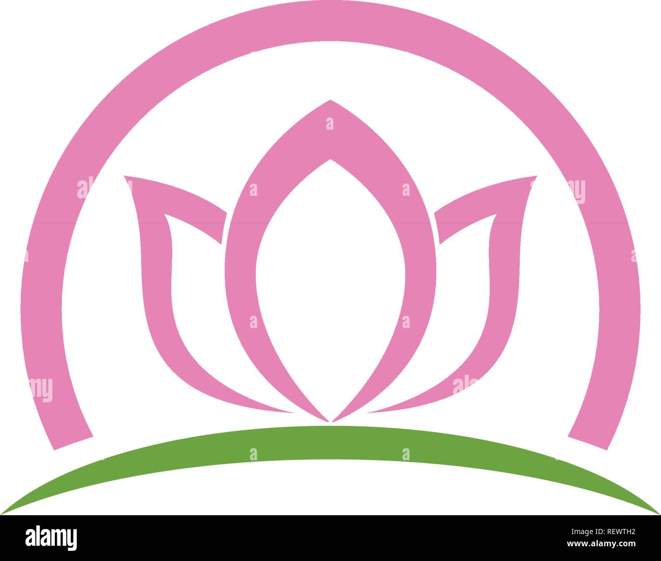 Lotus Flower Sign for Wellness, Spa and Yoga. Vector Illustration Stock ...