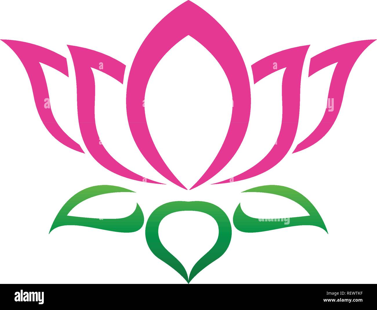 Lotus Flower Sign for Wellness, Spa and Yoga. Vector Illustration Stock ...