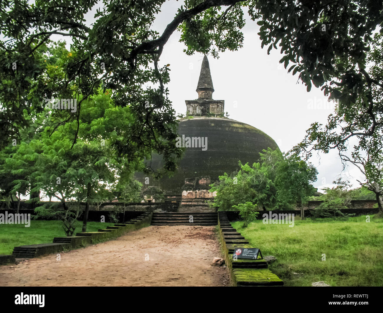 Polonnaruwa, Sri Lanka. The ruins of an ancient temple, traces of an ...