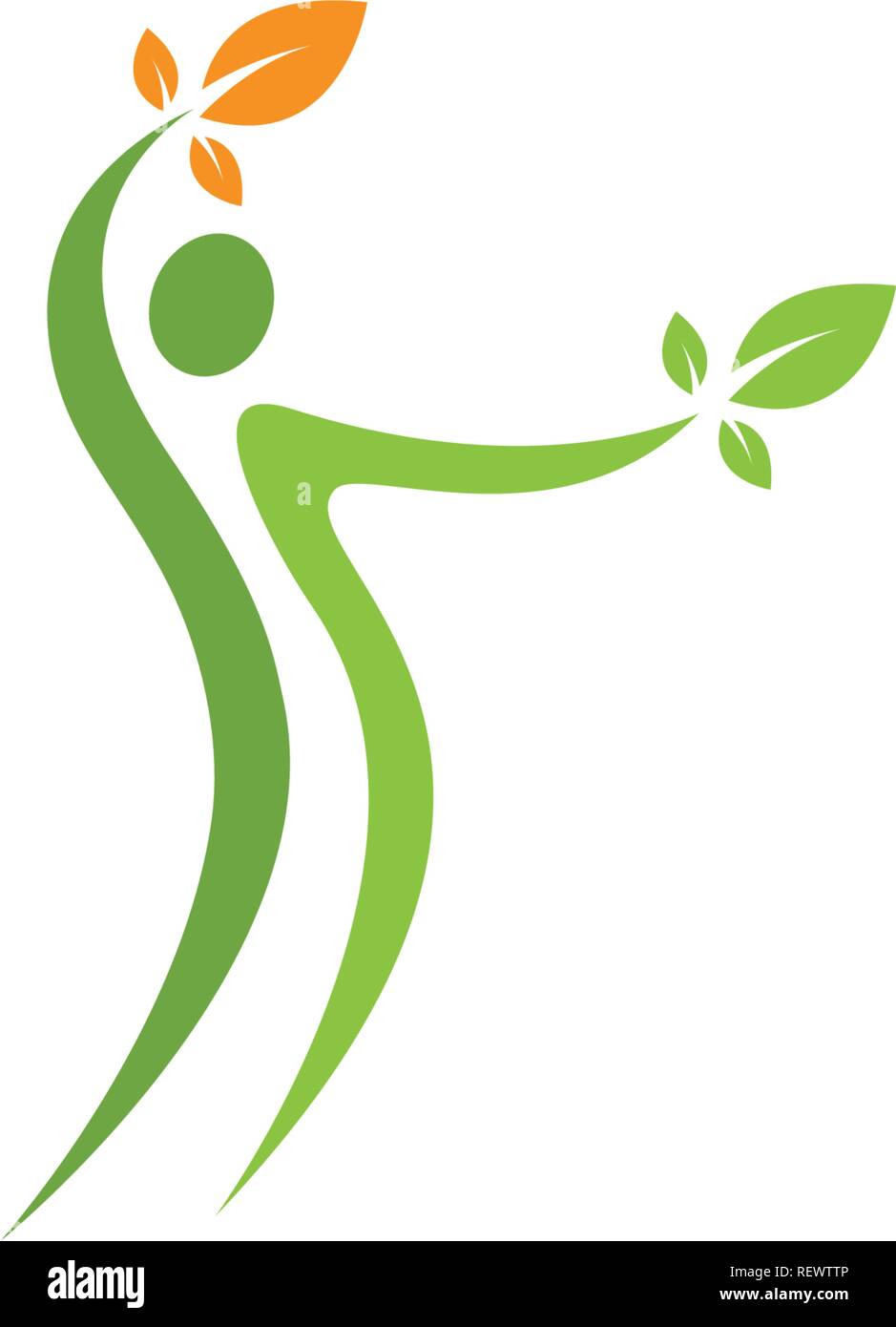 leaf green nature health logo and symbols Stock Vector Image & Art - Alamy