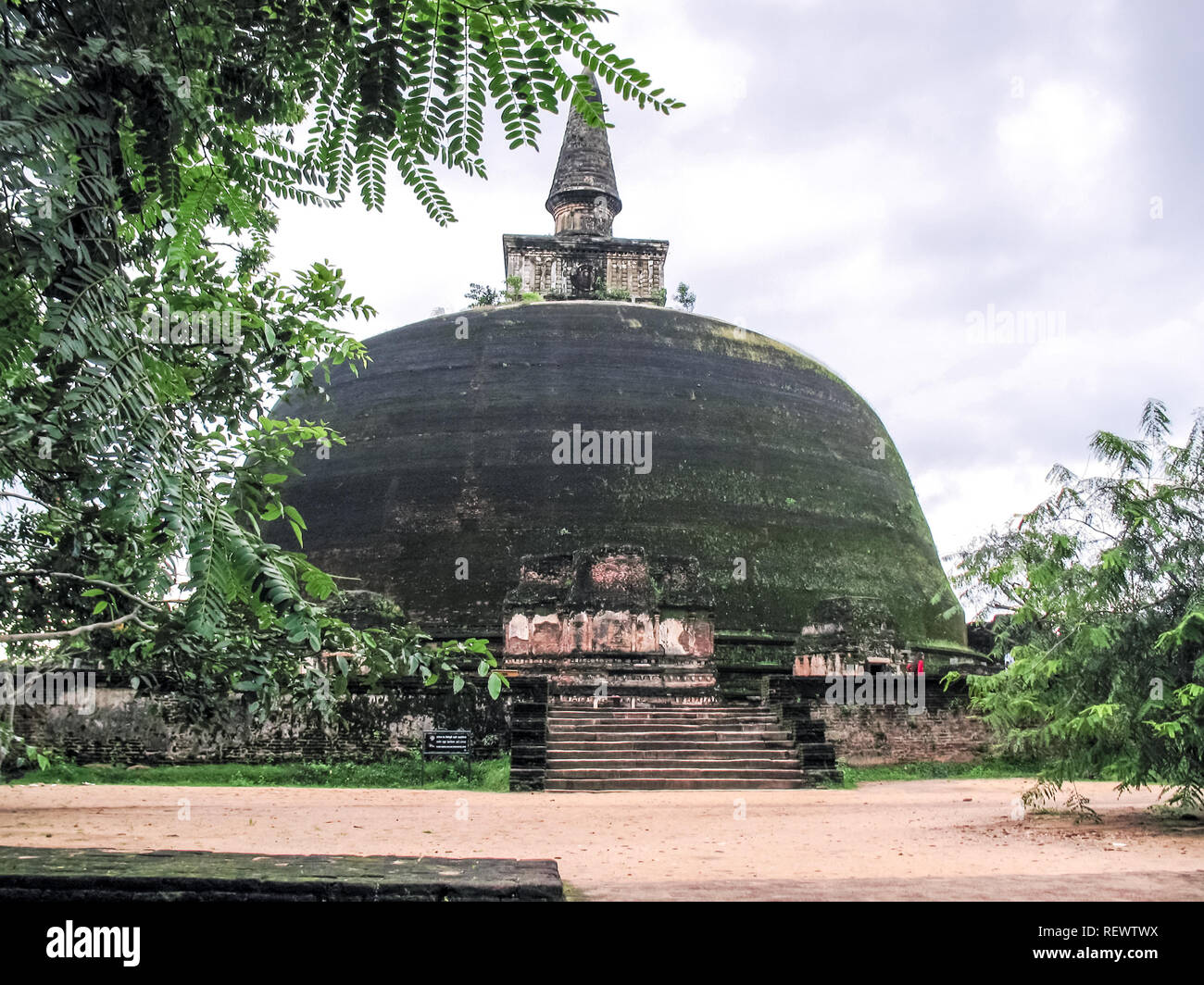 Polonnaruwa, Sri Lanka. The ruins of an ancient temple, traces of an ...