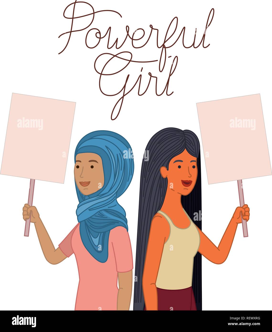 Women label support girl hi-res stock photography and images - Alamy