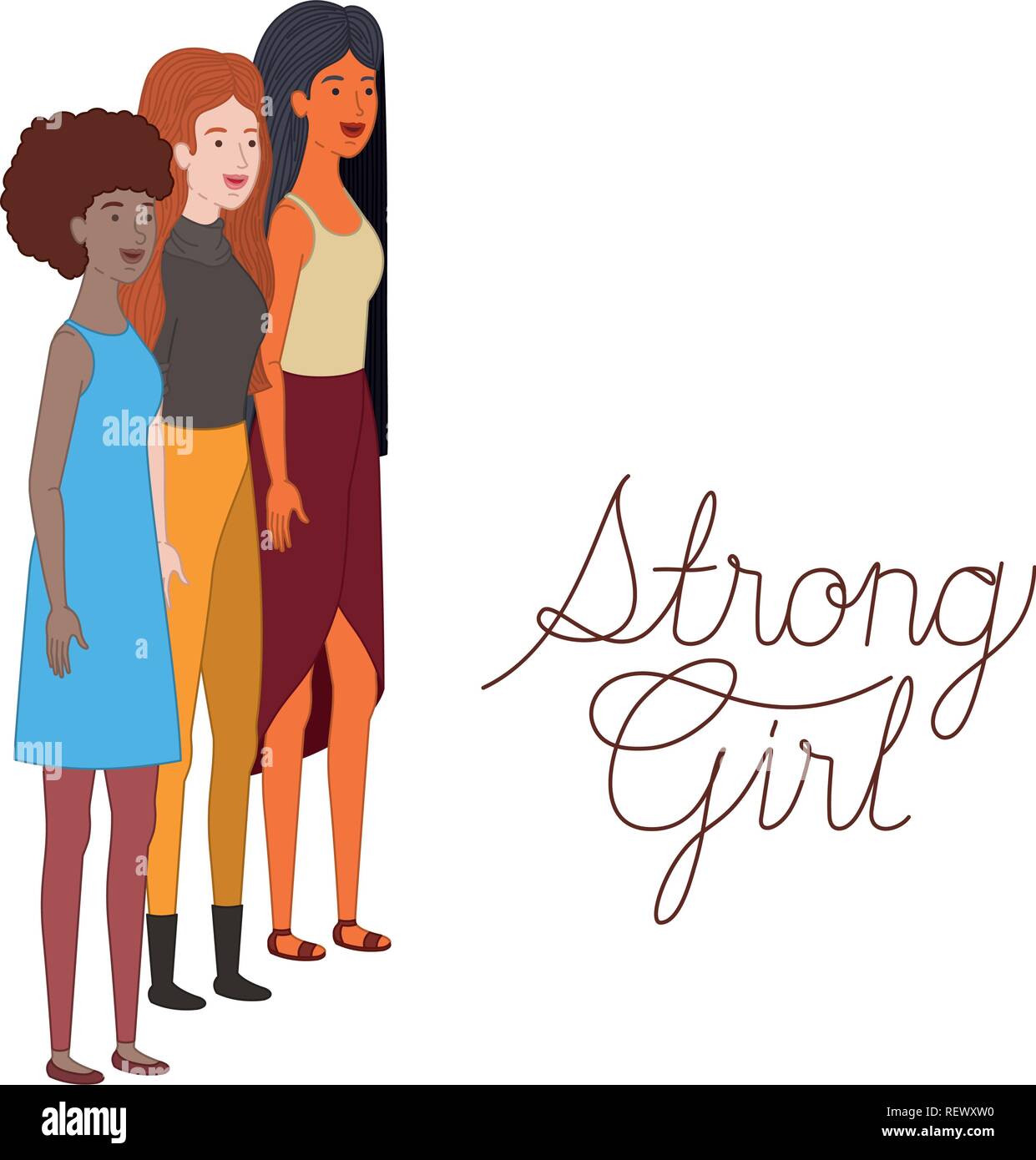 Strong women march Stock Vector Images - Alamy