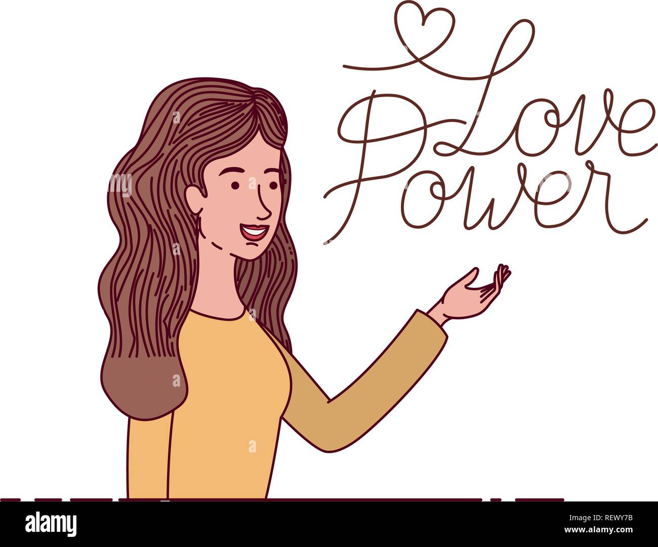 Woman label love power hi-res stock photography and images - Alamy
