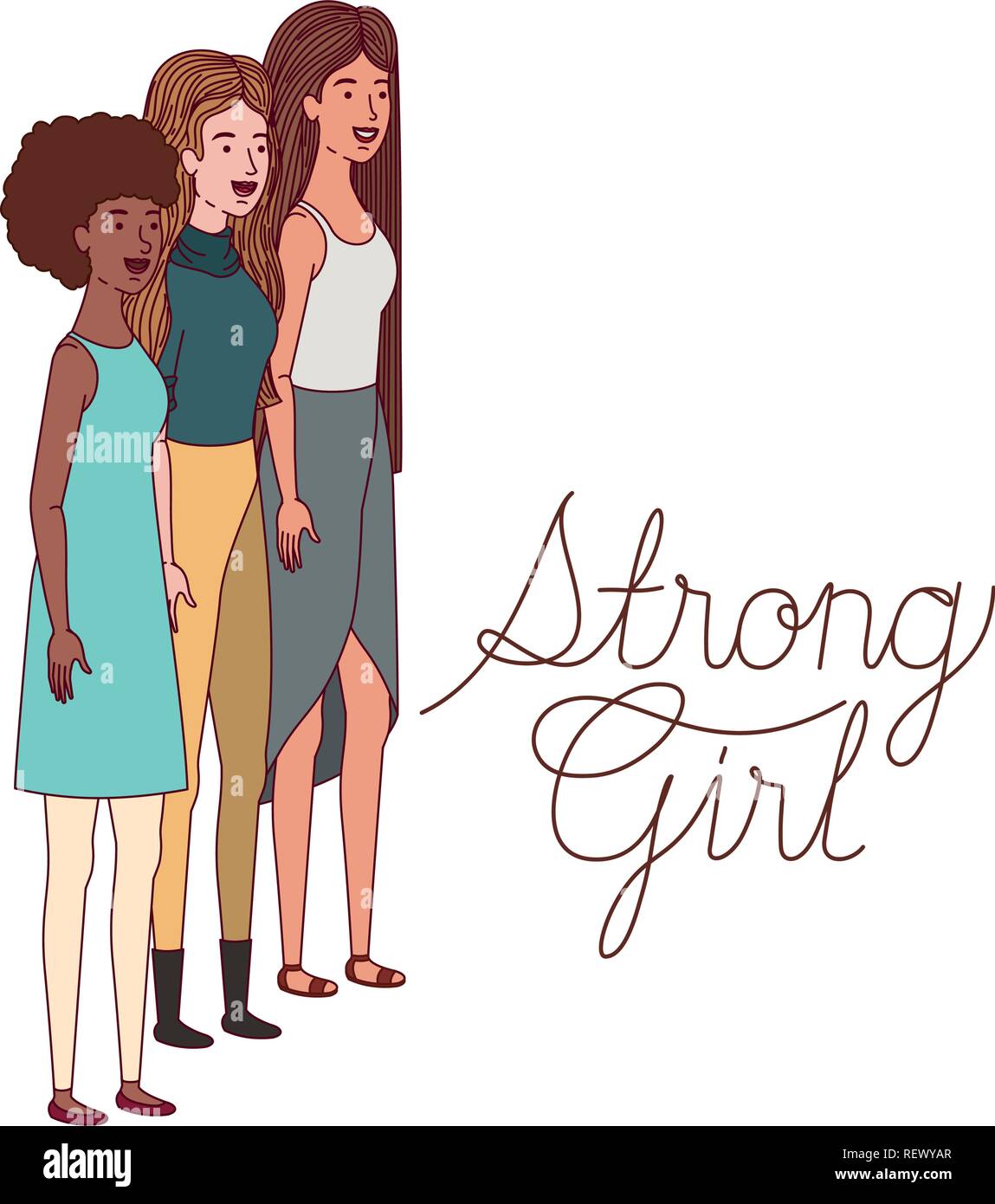 Women together rights strong Stock Vector Images - Alamy