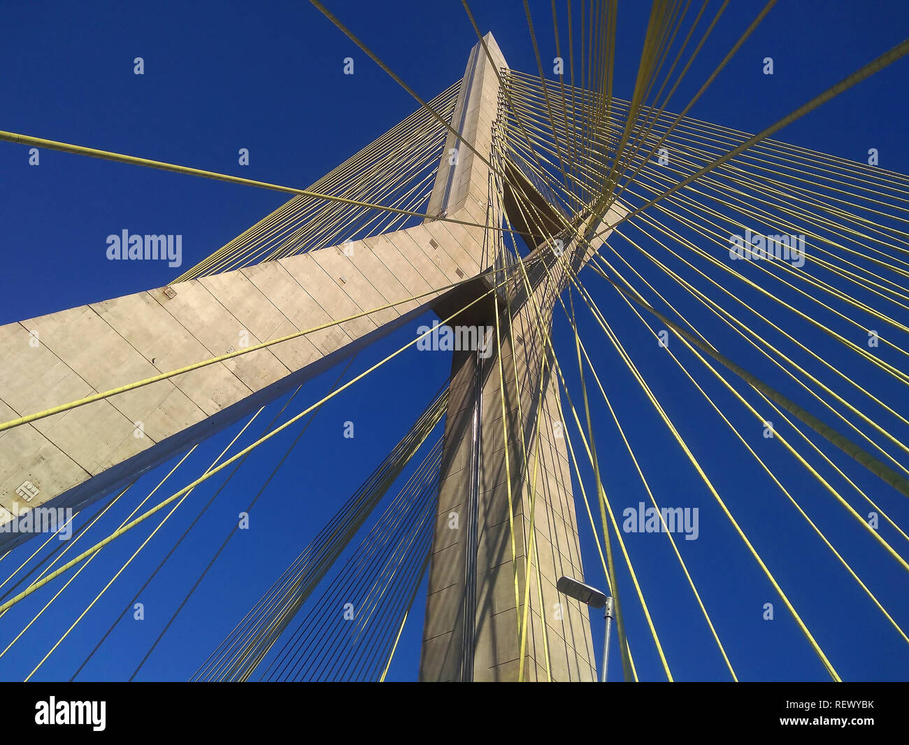 Modern architecture. Modern bridges. Linking two different points ...