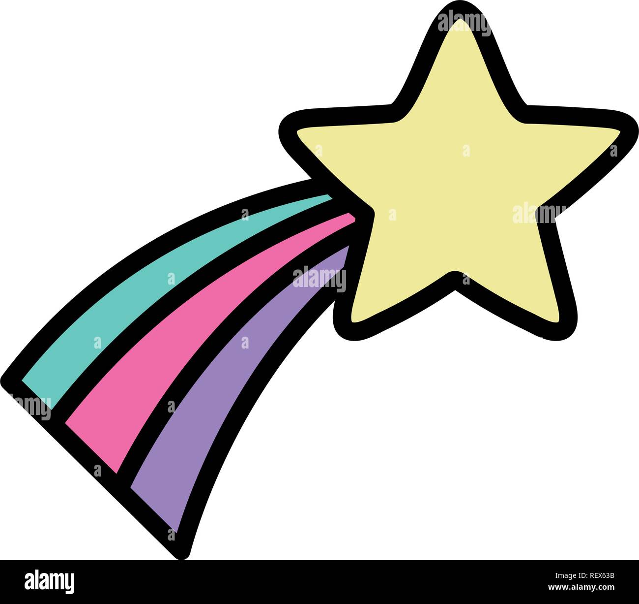 shooting star icon over white background, vector illustration Stock ...