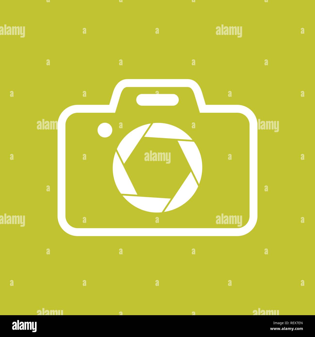 Camera Shape with Shutter Symbol Colored Background Vector Graphic Logo ...