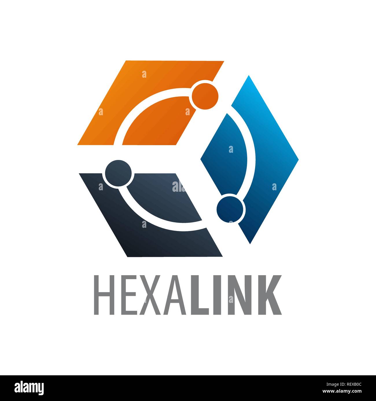 Hexagon Link technology logo concept design. Symbol graphic template element vector Stock Vector ...