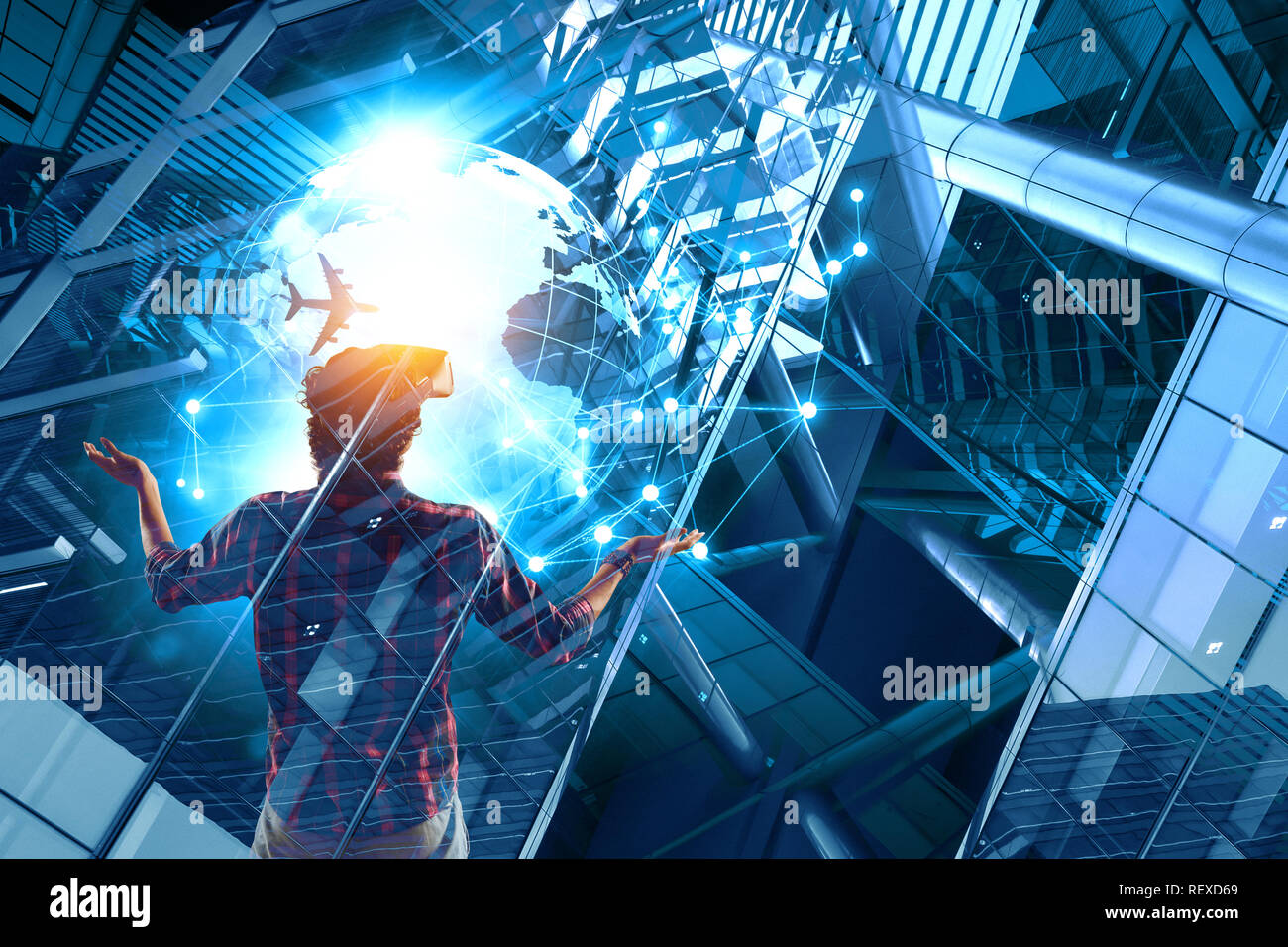 Future of technology. Mixed media Stock Photo - Alamy