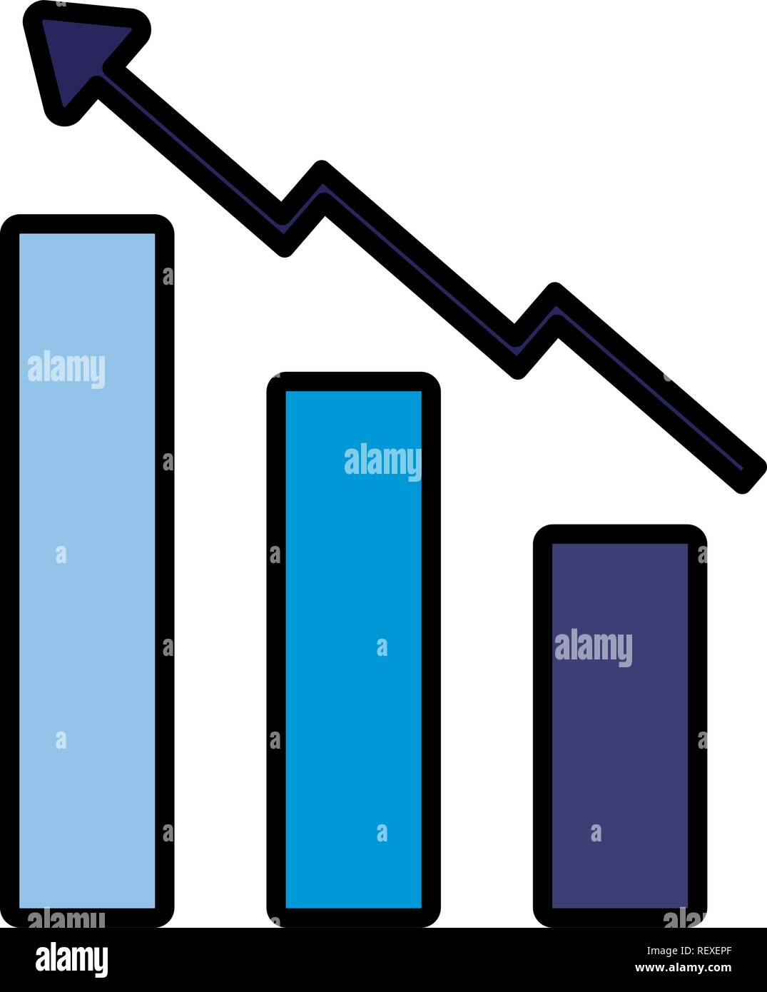 bar chart over white background, vector illustration Stock Vector Image ...