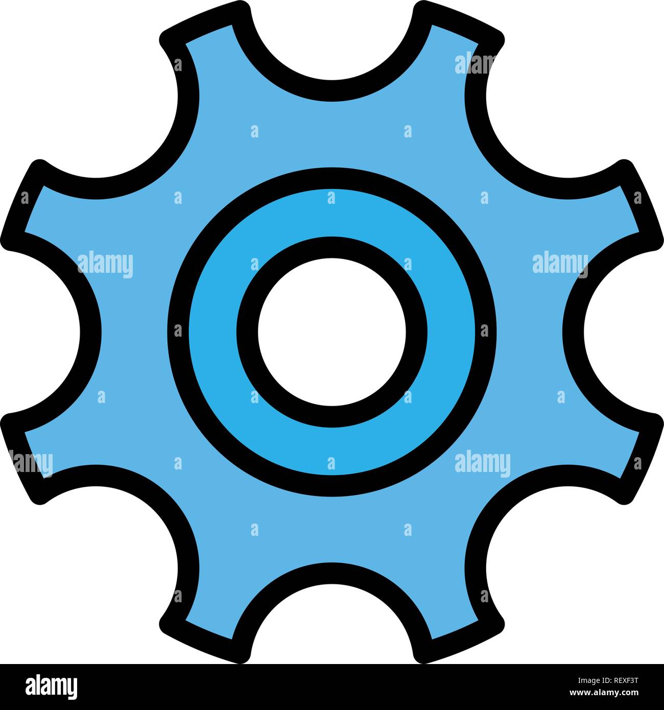 gear wheel icon over white background, vector illustration Stock Vector ...