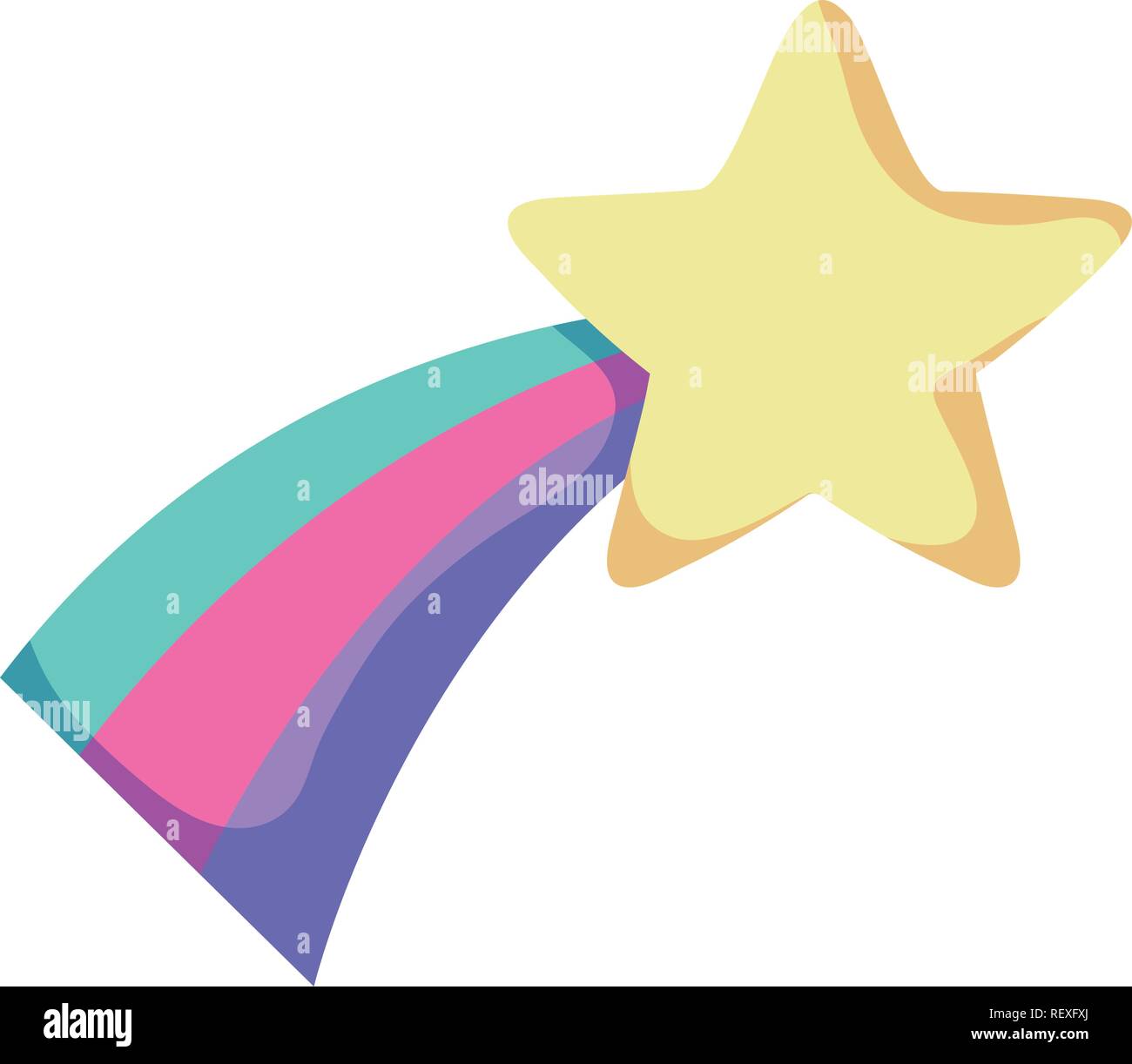 shooting star icon over white background, vector illustration Stock ...
